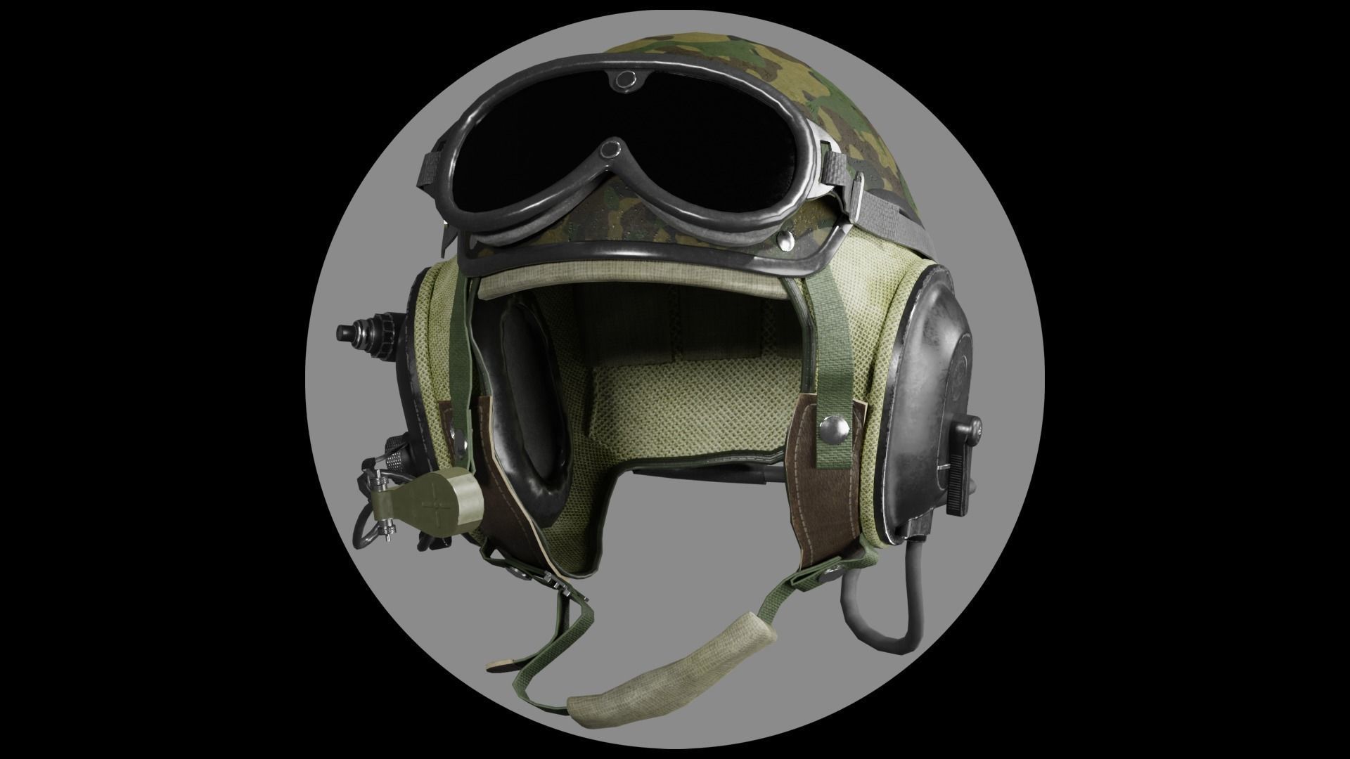3D model Helmet Vehicle Crewman Military Helmet VR / AR / low-poly ...