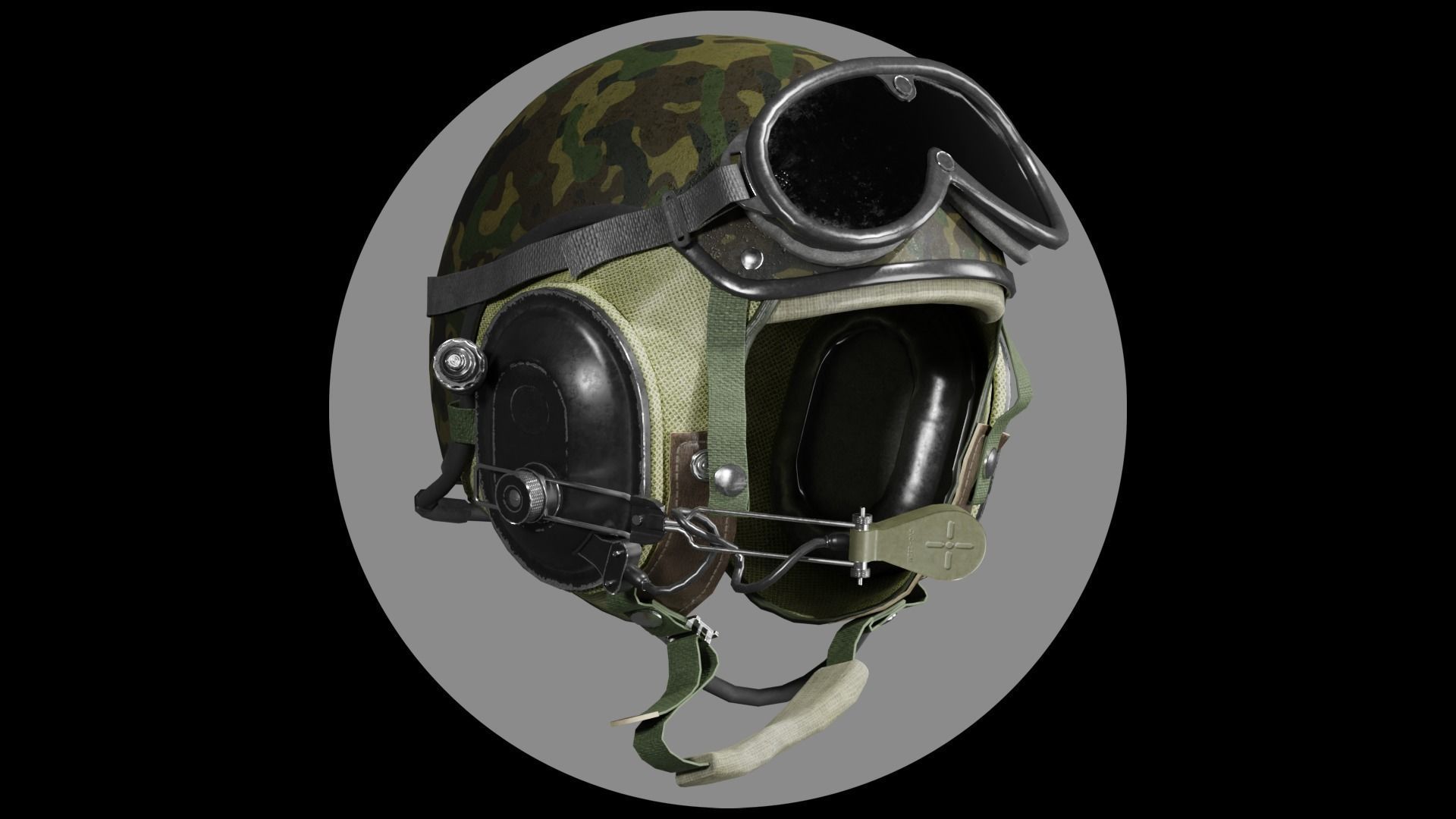 3D model Helmet Vehicle Crewman Military Helmet VR / AR / low-poly ...