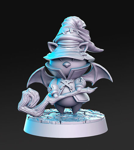 Moogle book Final Fantasy 32mm Pre-supported 3D model 3D printable ...