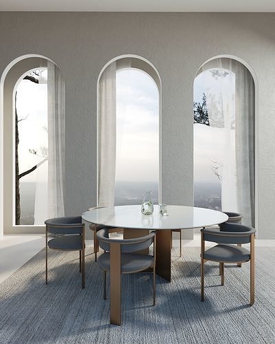 Pierre Dining table 3D model | CGTrader