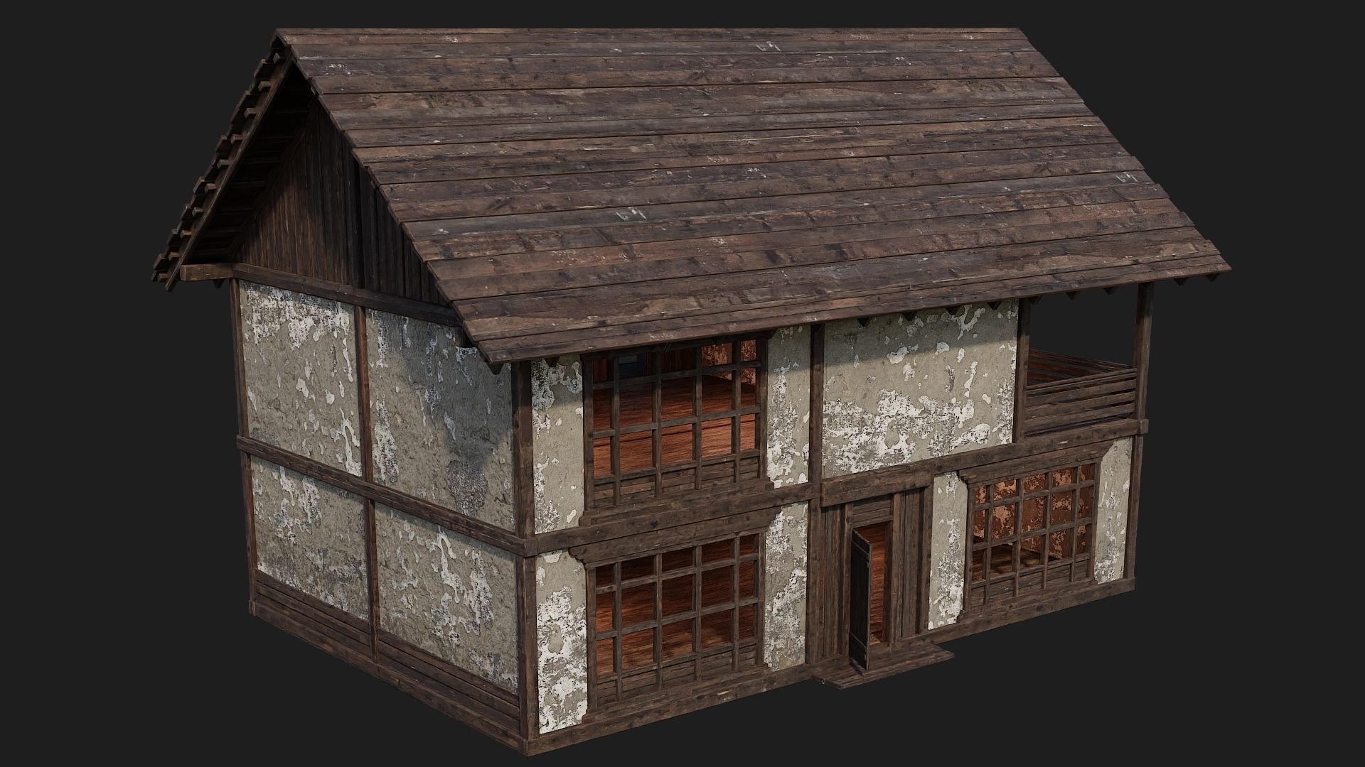 3D model Old Medieval Building 4K Textures GameReady 136 VR / AR / low ...