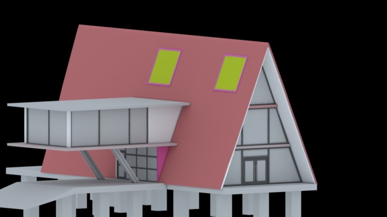 Three story A - Frame house 3ds max file 2018 2019 2020 2021 3D model | CGTrader