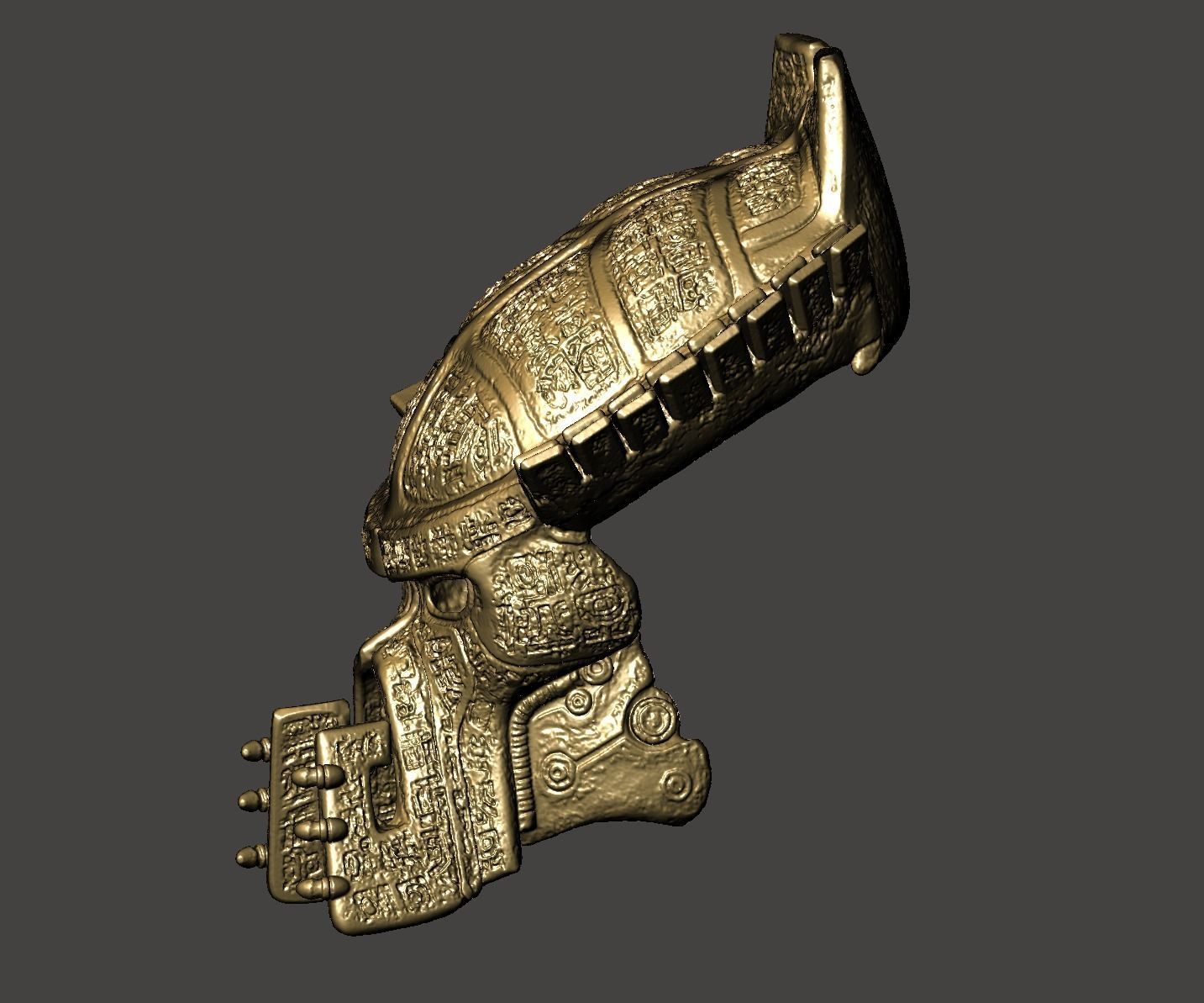 PREDATOR LORD BIOMASK COSPLAY HELMET AVP ANCIENT GYLPHS Hi-Poly 3D ...