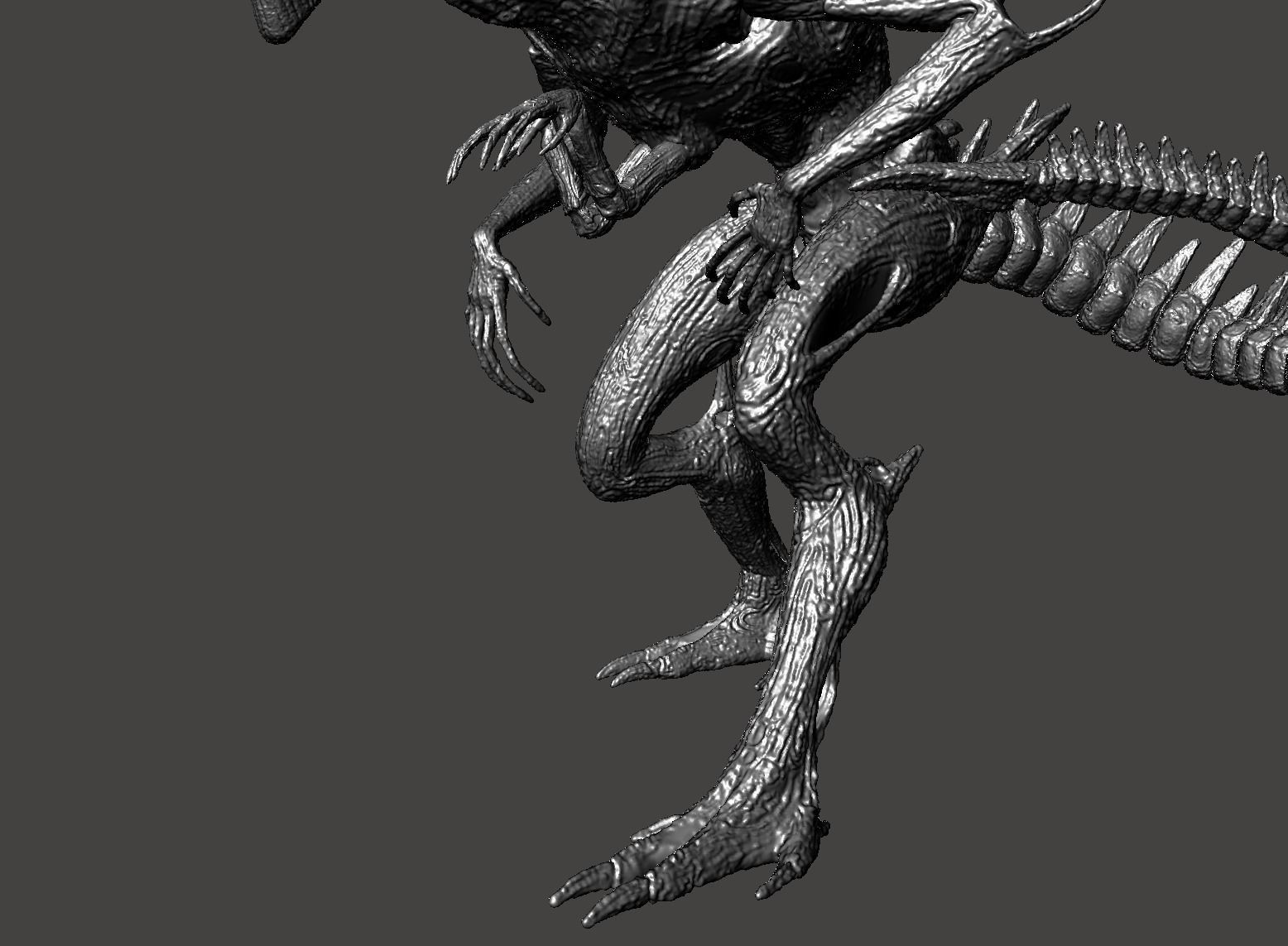QUEEN ALIEN XENOMORPH - ALIENS MATRIACH AVP 2010 HI-POLY STL 3D model ...
