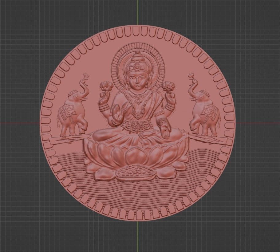 LAXMI JI COIN DESIGN 3D model 3D printable | CGTrader