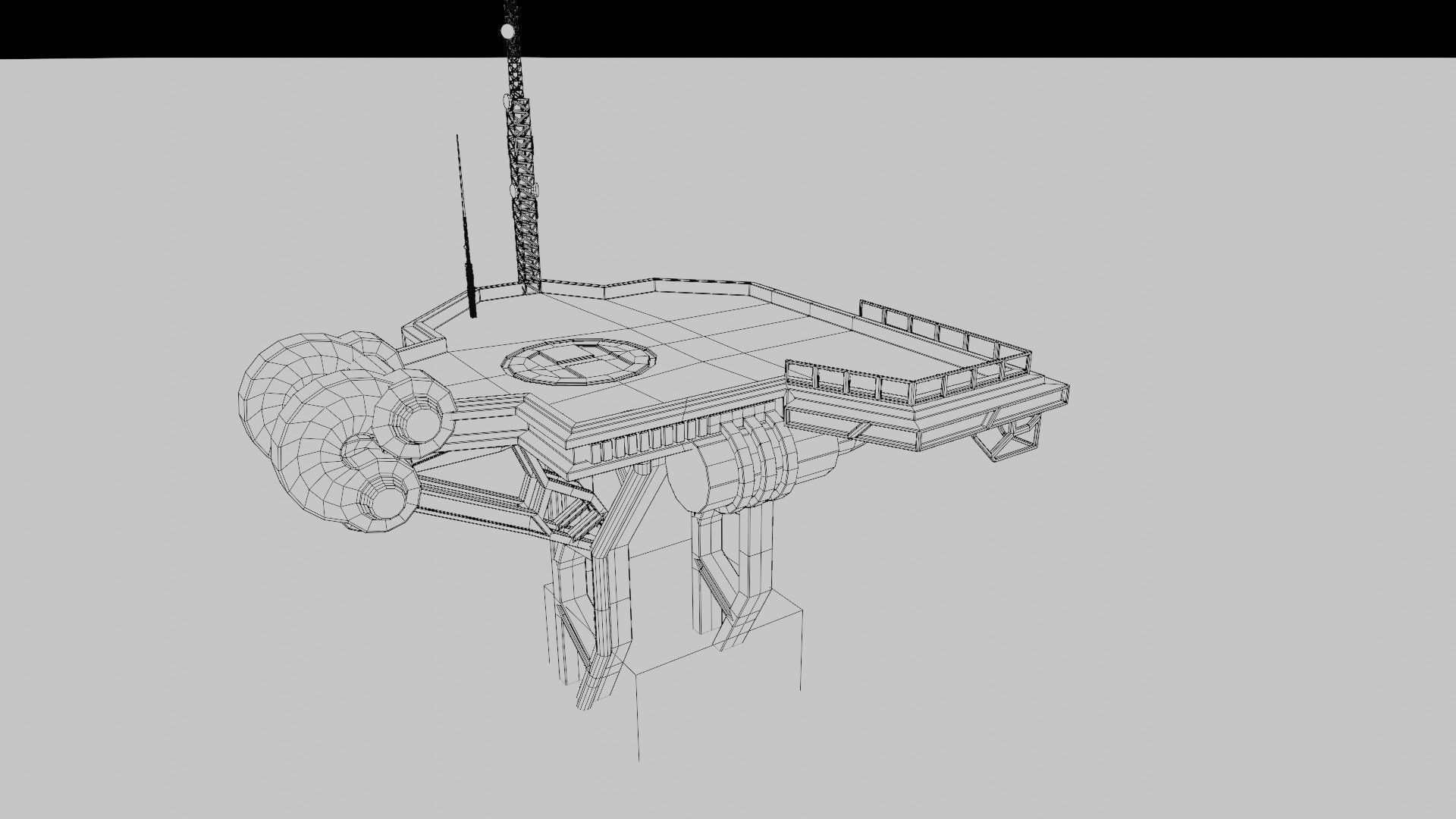 futuristic oil rig structure 3D model | CGTrader