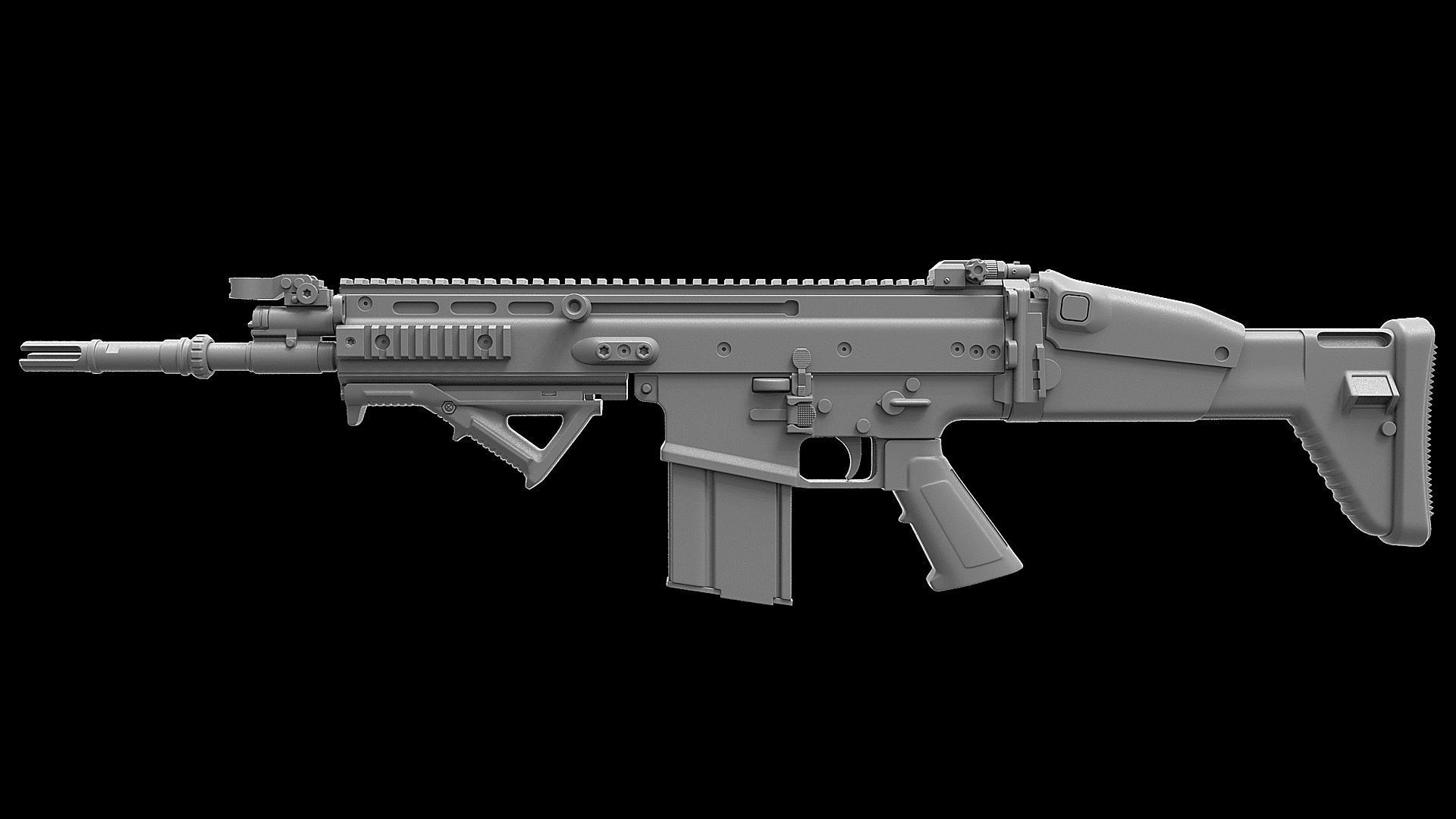 US SOCOM MK17 SCAR 3D model | CGTrader