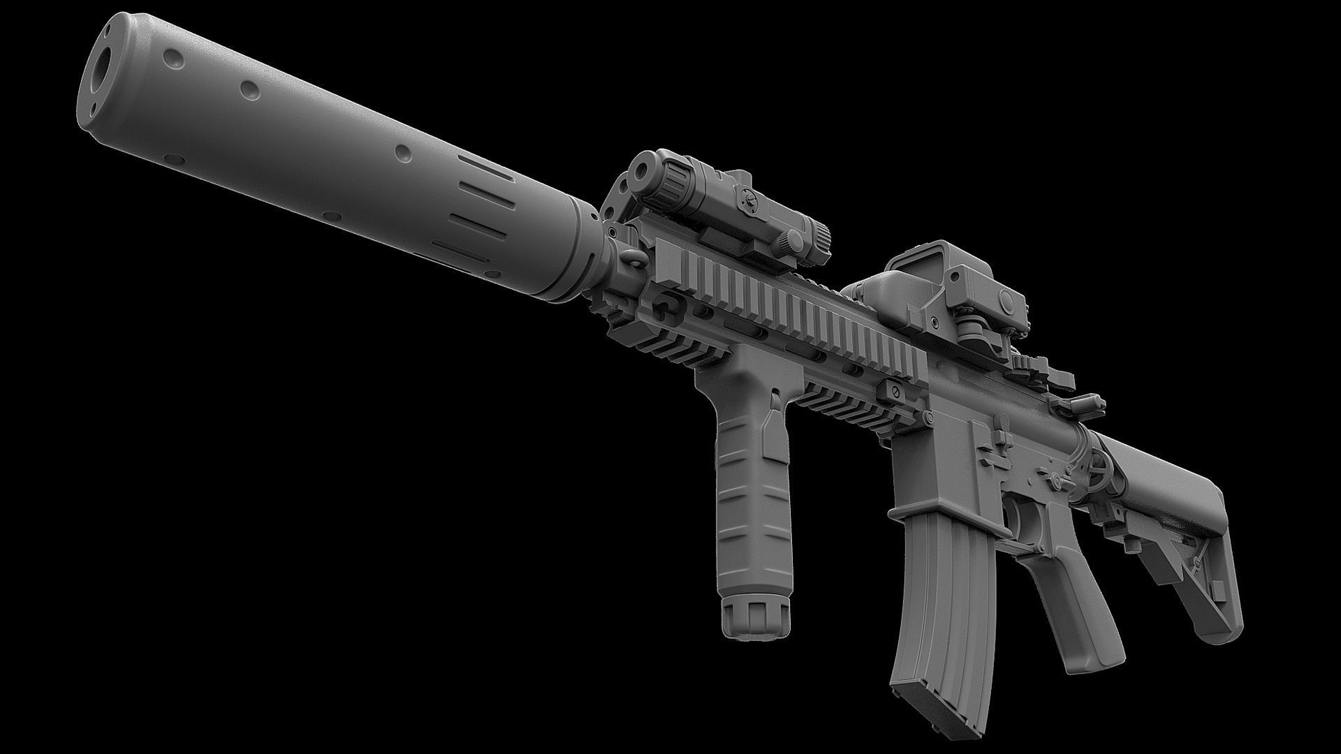 HK416 Assault Rifle 3D model | CGTrader