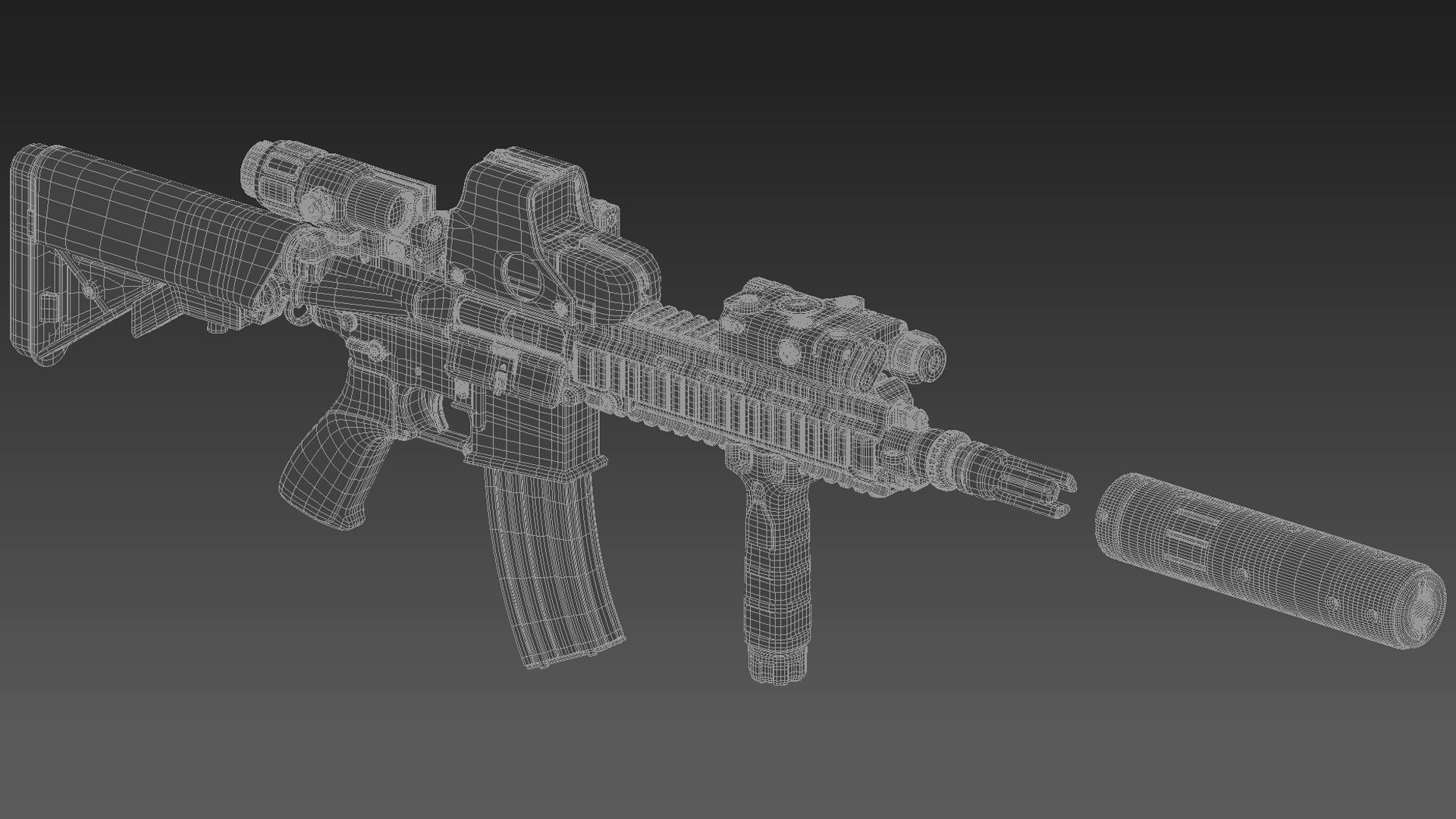 HK416 Assault Rifle 3D model | CGTrader