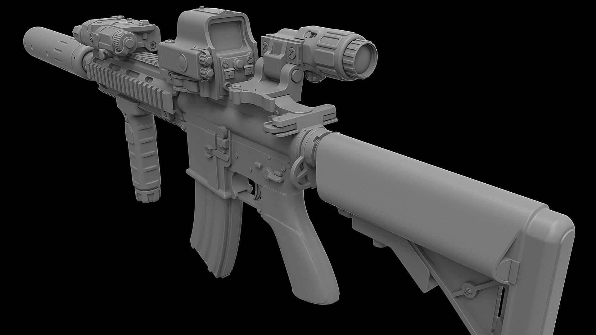 HK416 Assault Rifle 3D model | CGTrader