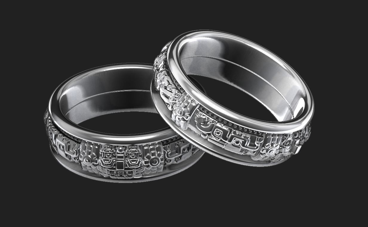 Mazan Inca Aztec Ring 220911 3D model 3D printable | CGTrader
