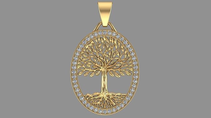 Tree of Life Oval 3D model 3D printable | CGTrader