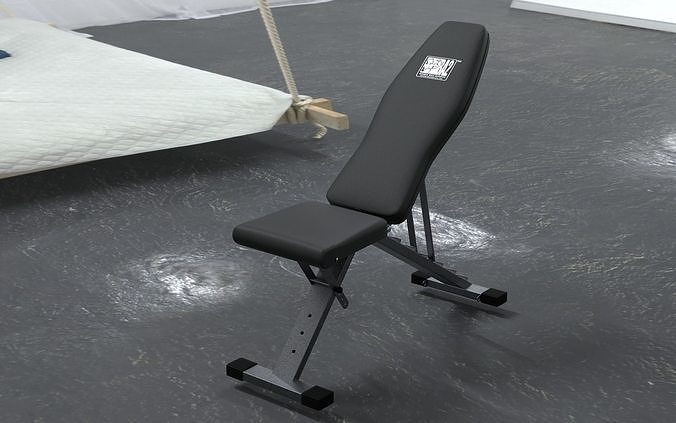 PBR Incline - Decline Bench Press Folding Chair 3D model | CGTrader