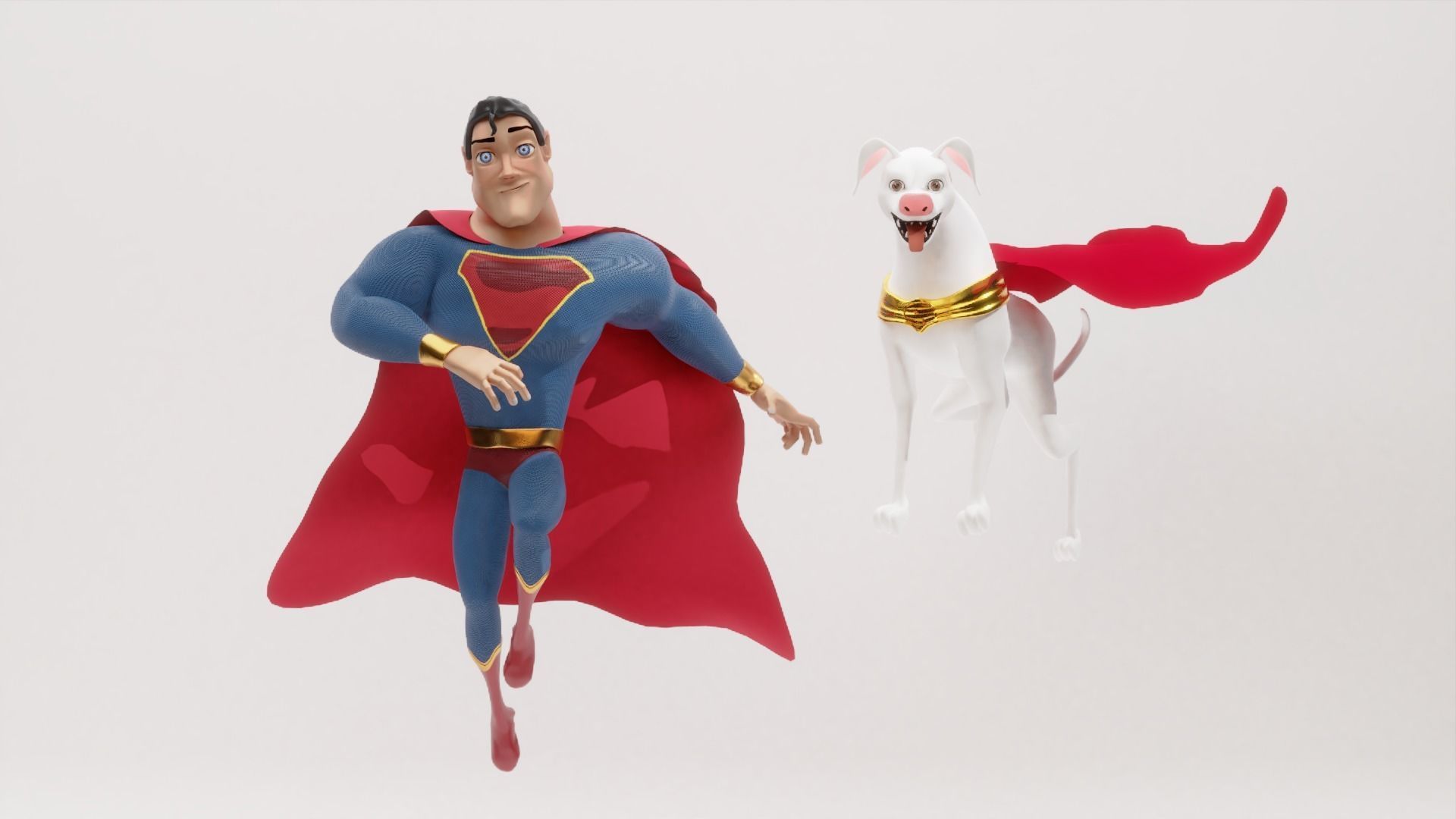 superman and krypto 3D model rigged | CGTrader