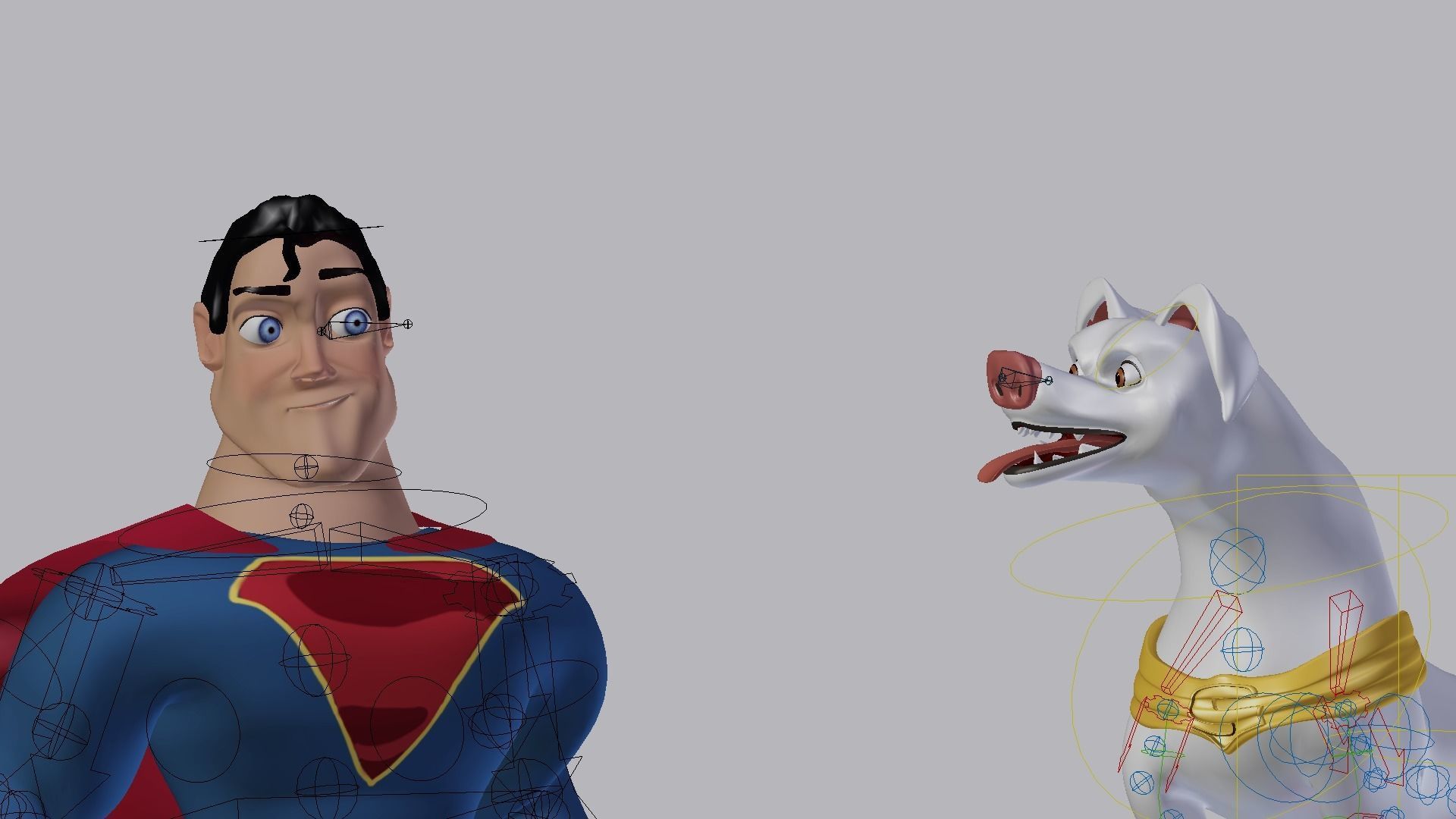 superman and krypto 3D model rigged | CGTrader