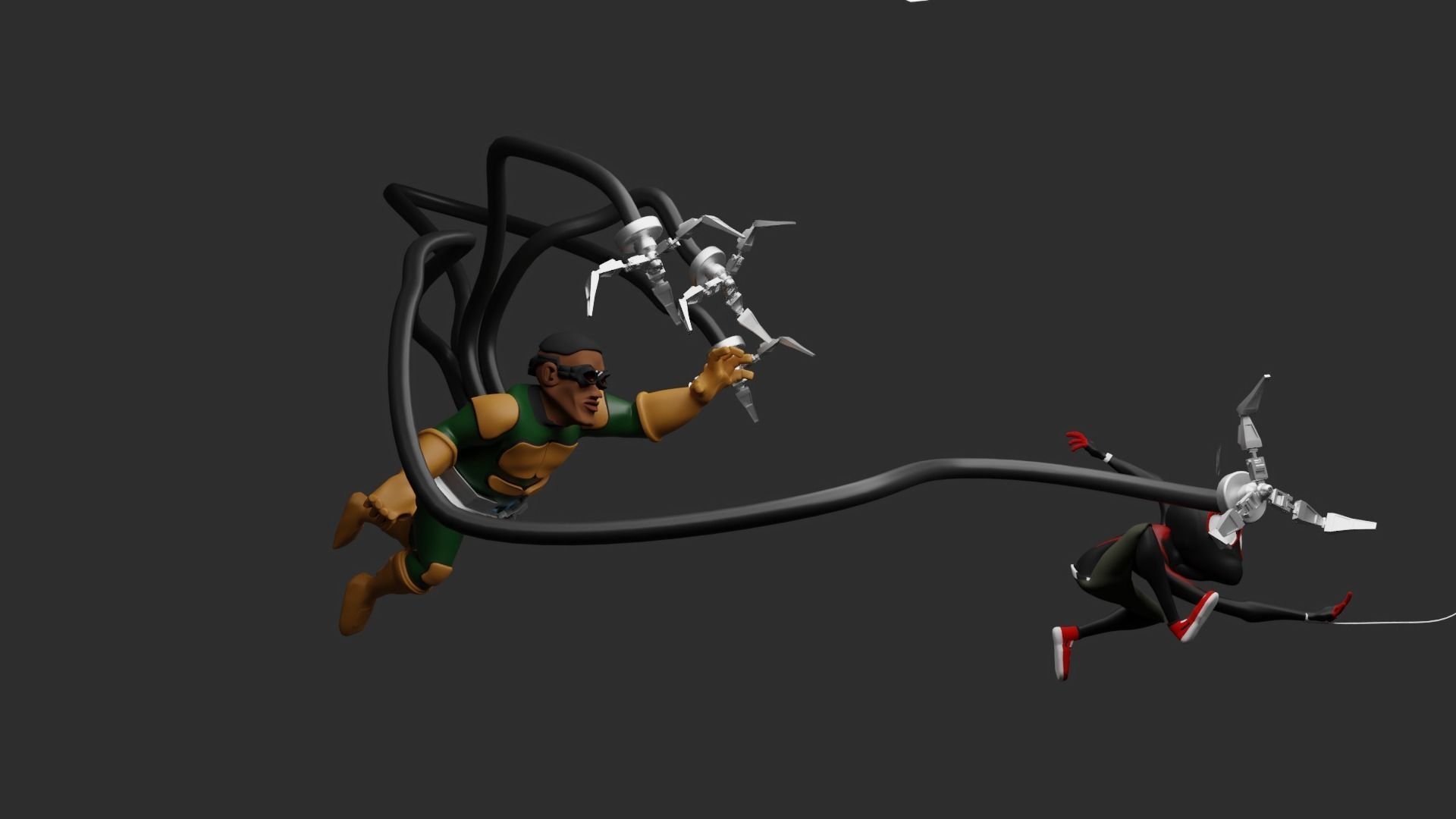 3D model Spiderman and doctor octopus VR / AR / low-poly | CGTrader