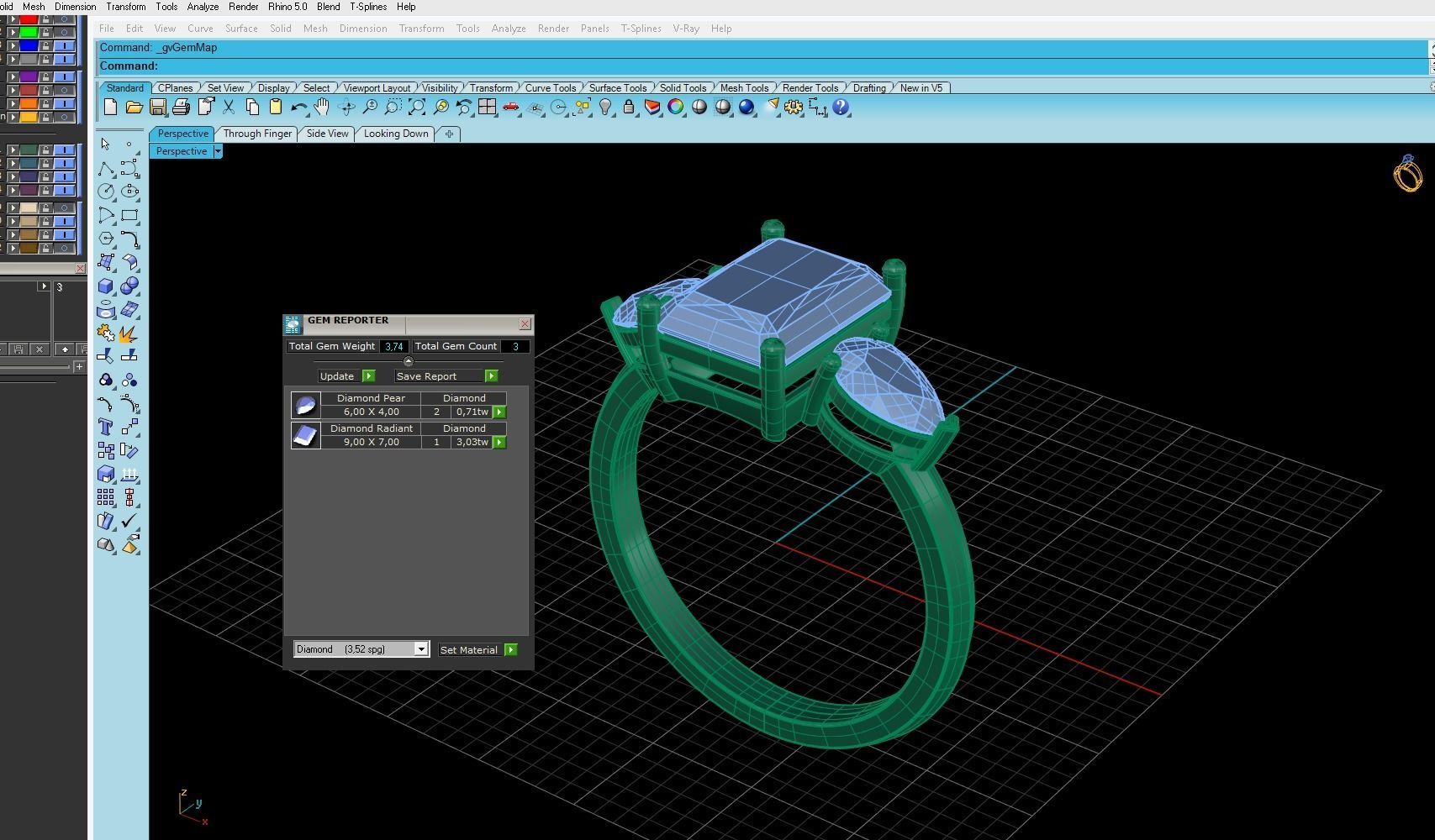 Graff Style Ring 3D model 3D printable | CGTrader