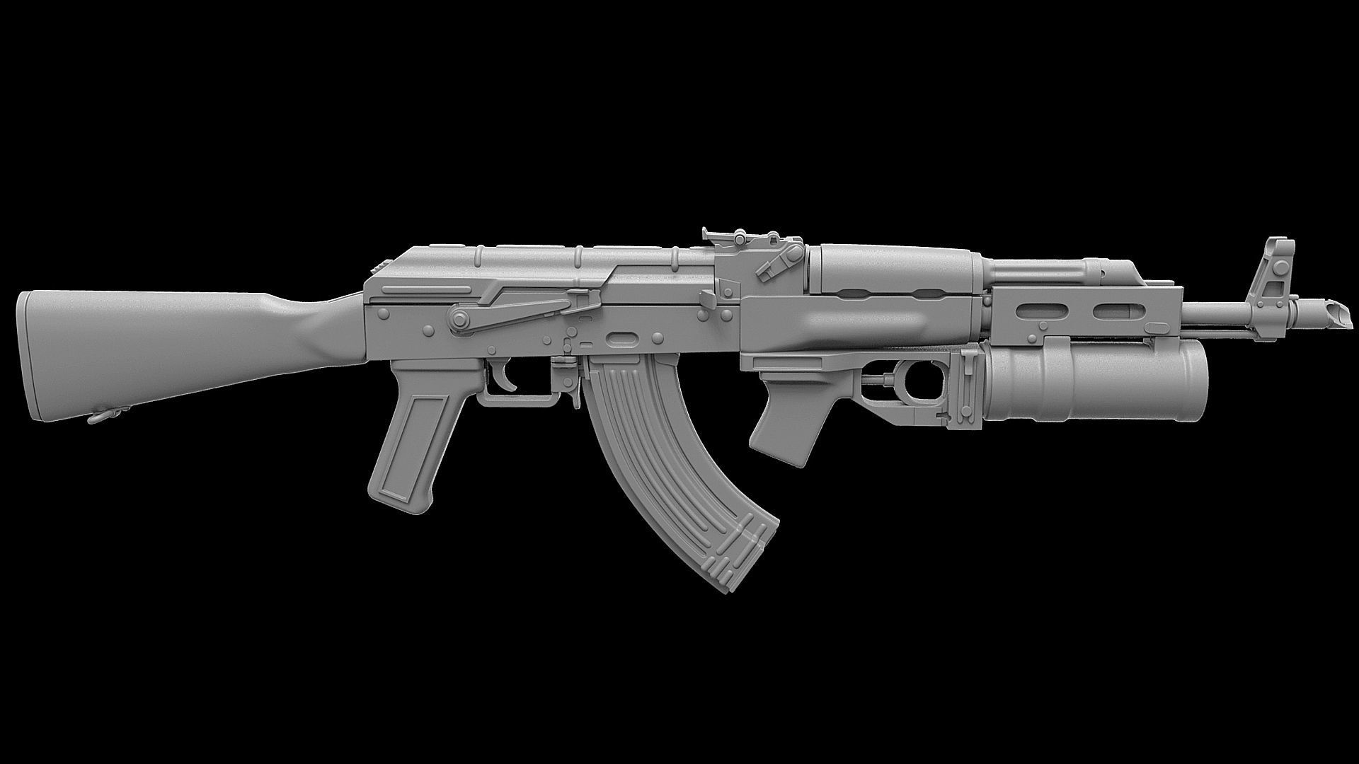 Ak 74 Rifle GP 25 3D model | CGTrader