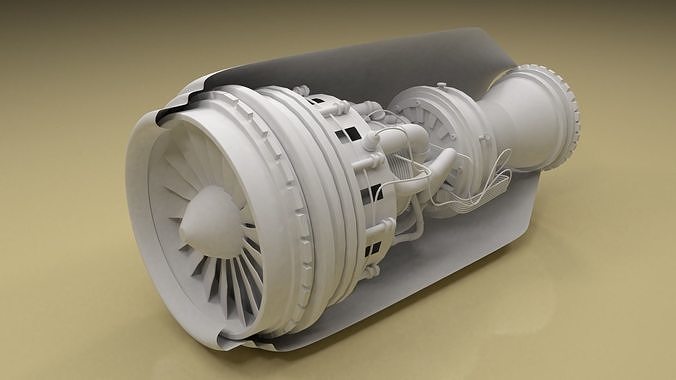 Plane Engine 3D model animated | CGTrader