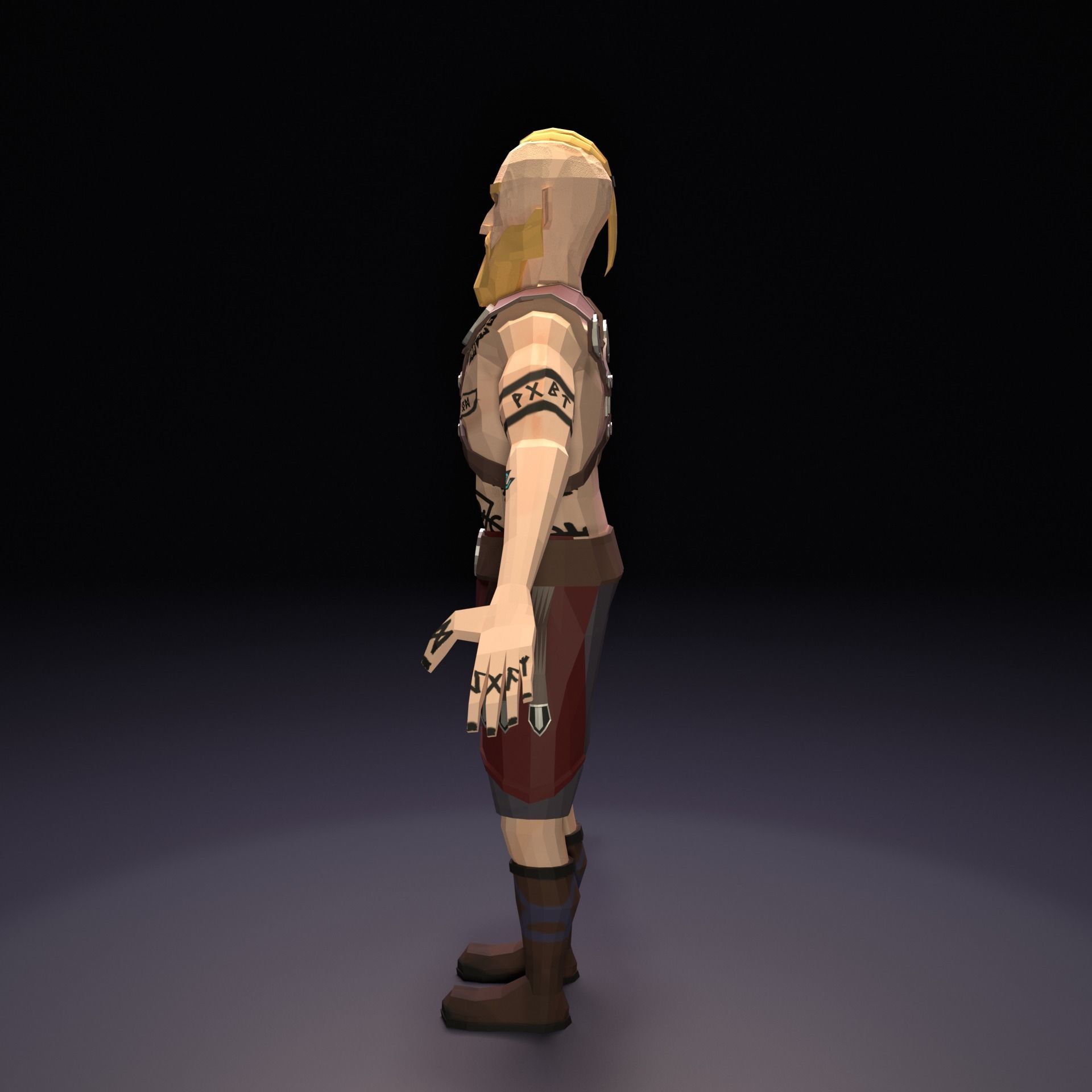 Viking - Lowpoly Stylized Low-poly 3D model-GameReady free VR / AR ...