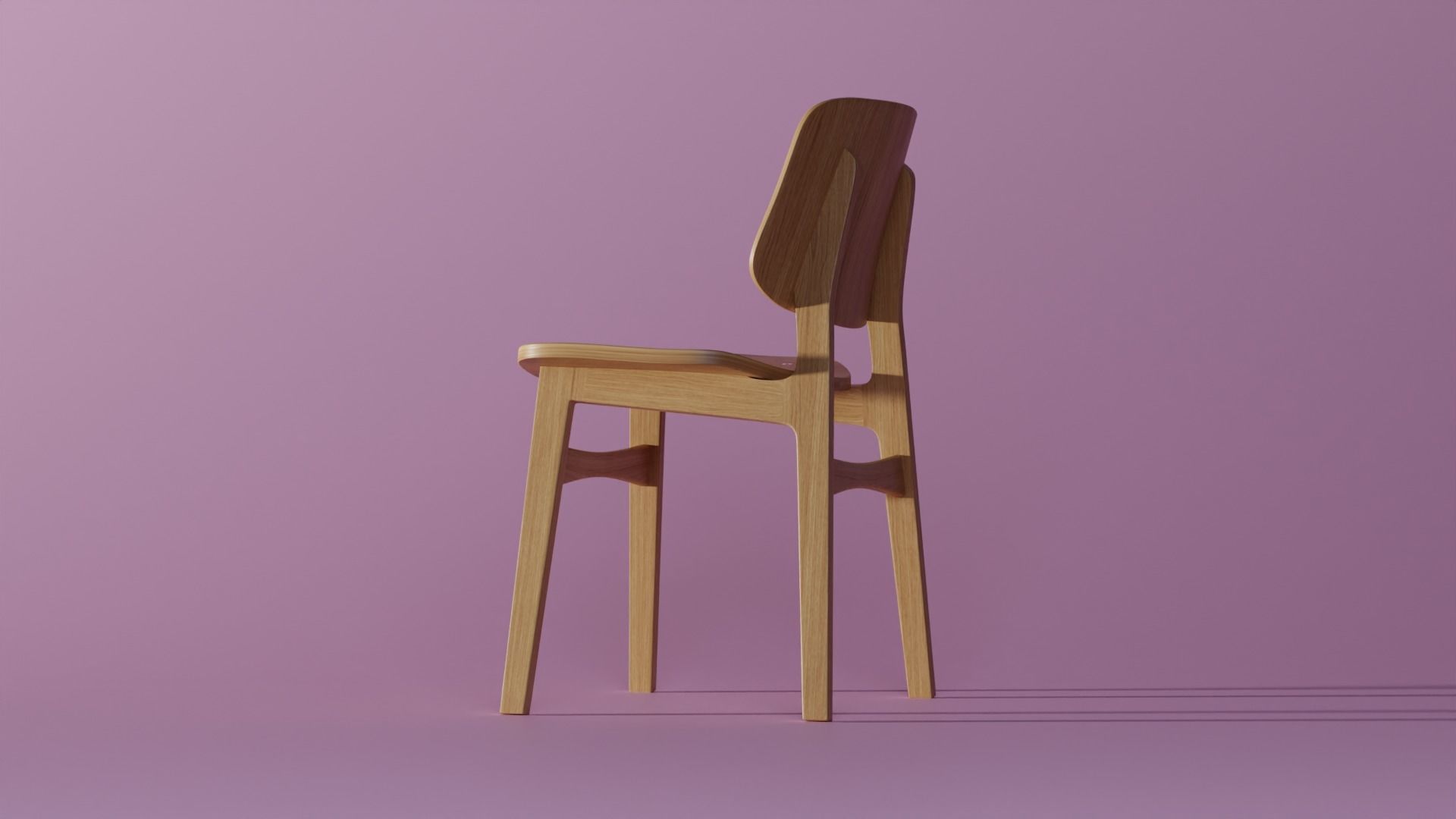 3D model Wooden Chair 3D Model VR / AR / low-poly | CGTrader