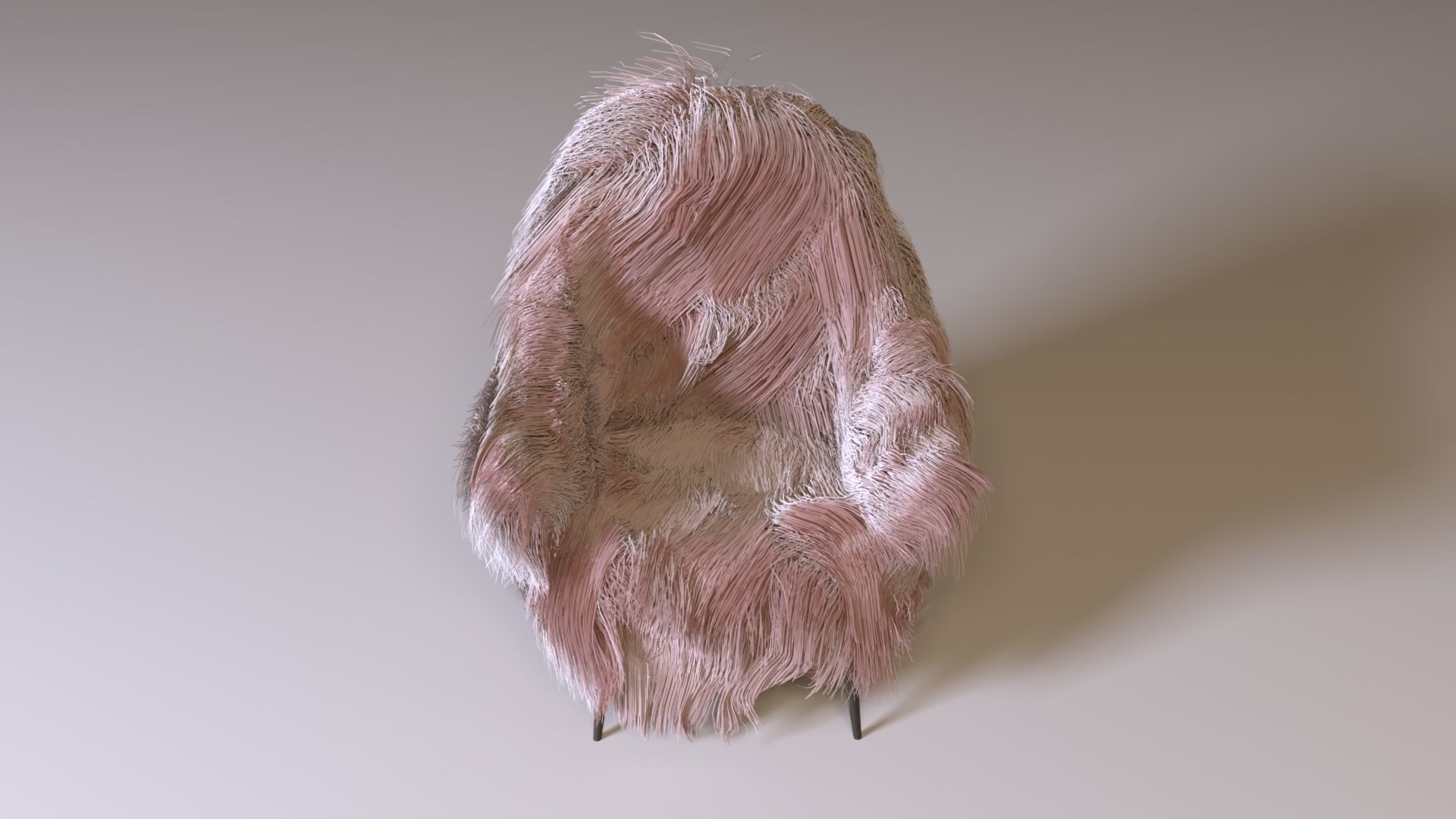 Armchair Fur 3D model | CGTrader