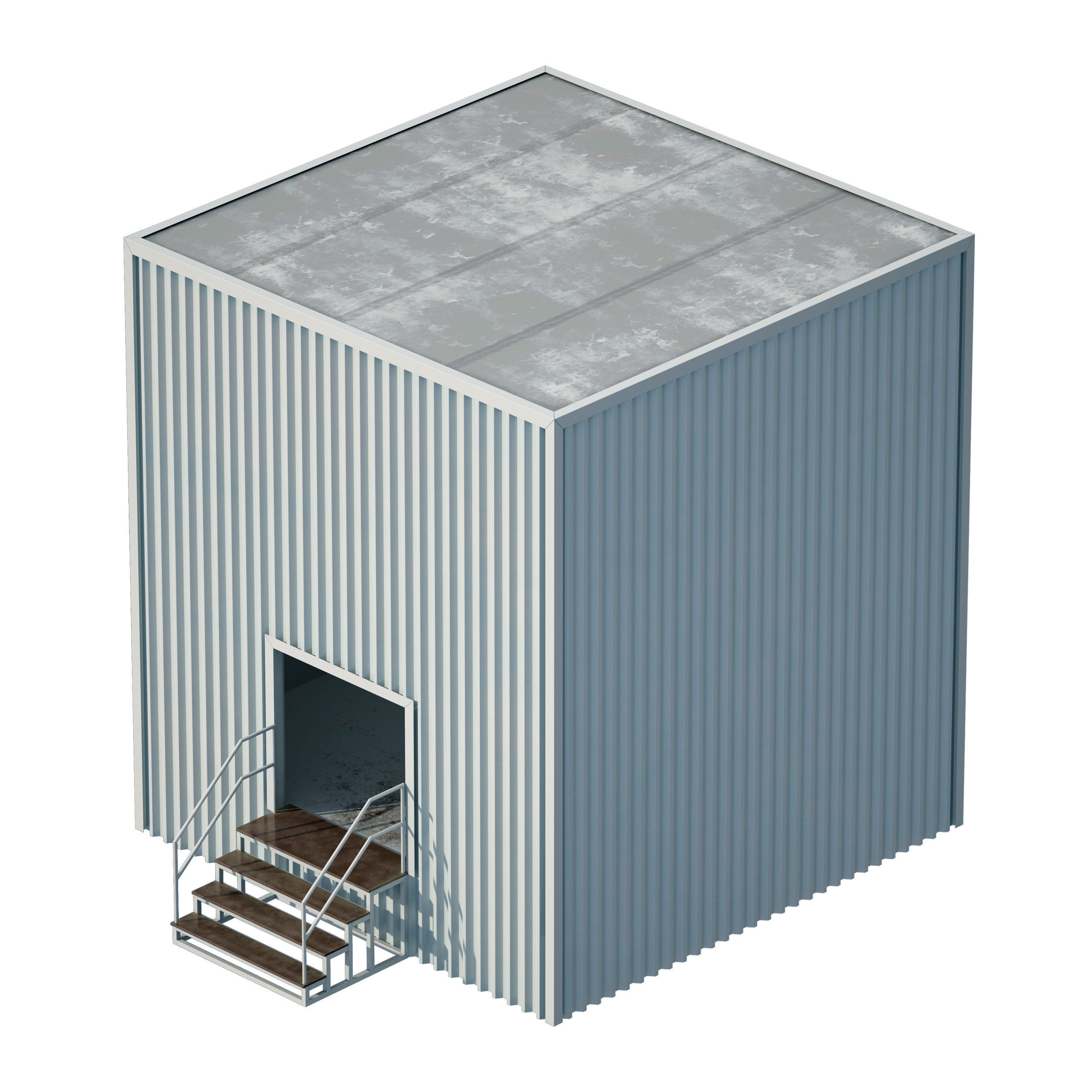 Metal booth - utility room 3D model | CGTrader