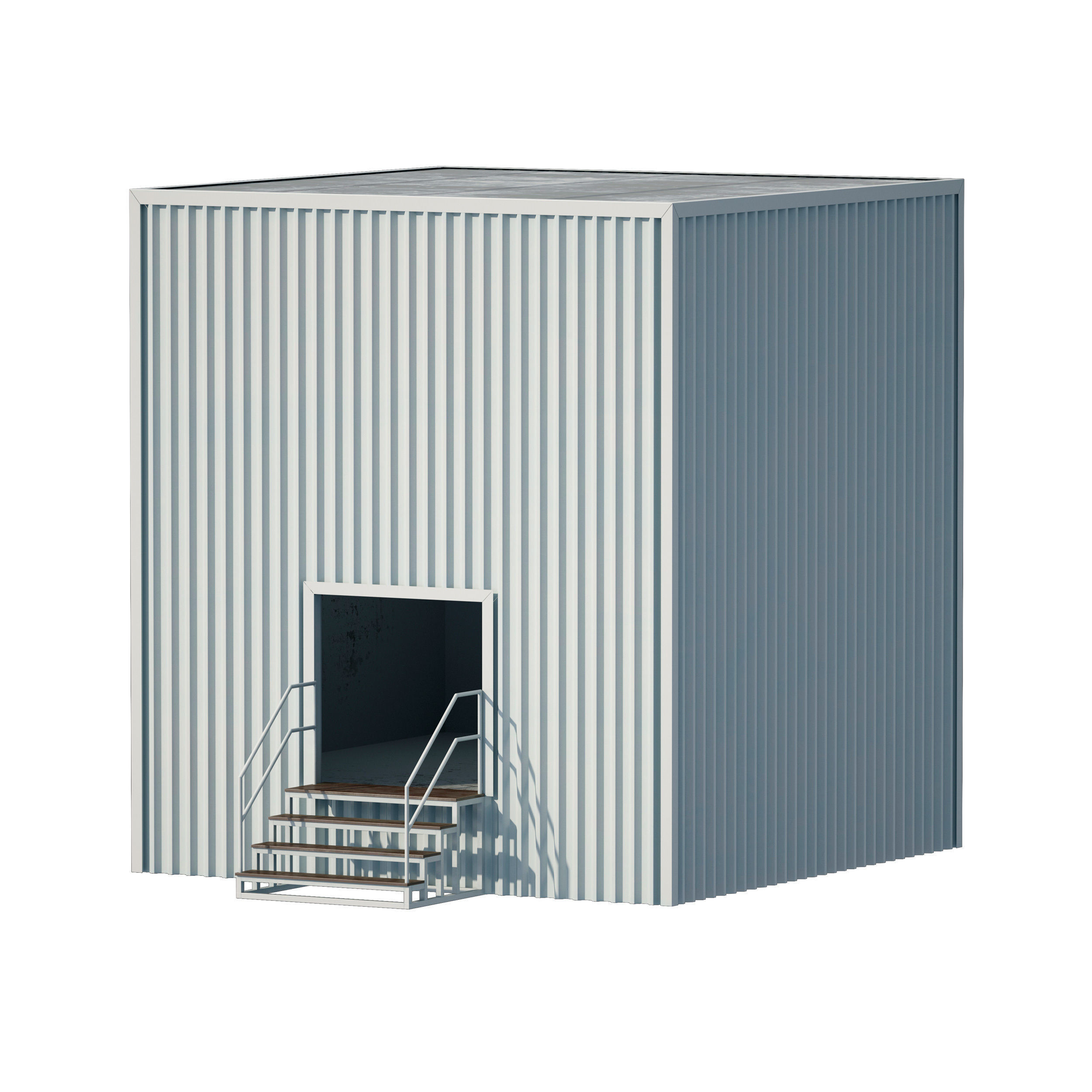 Metal booth - utility room 3D model | CGTrader