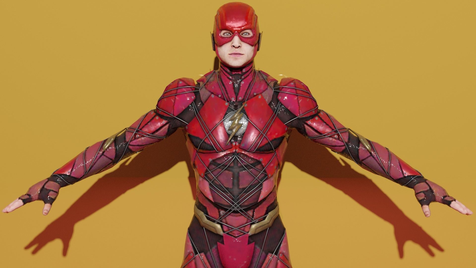 The Flash in suit 3D model rigged | CGTrader