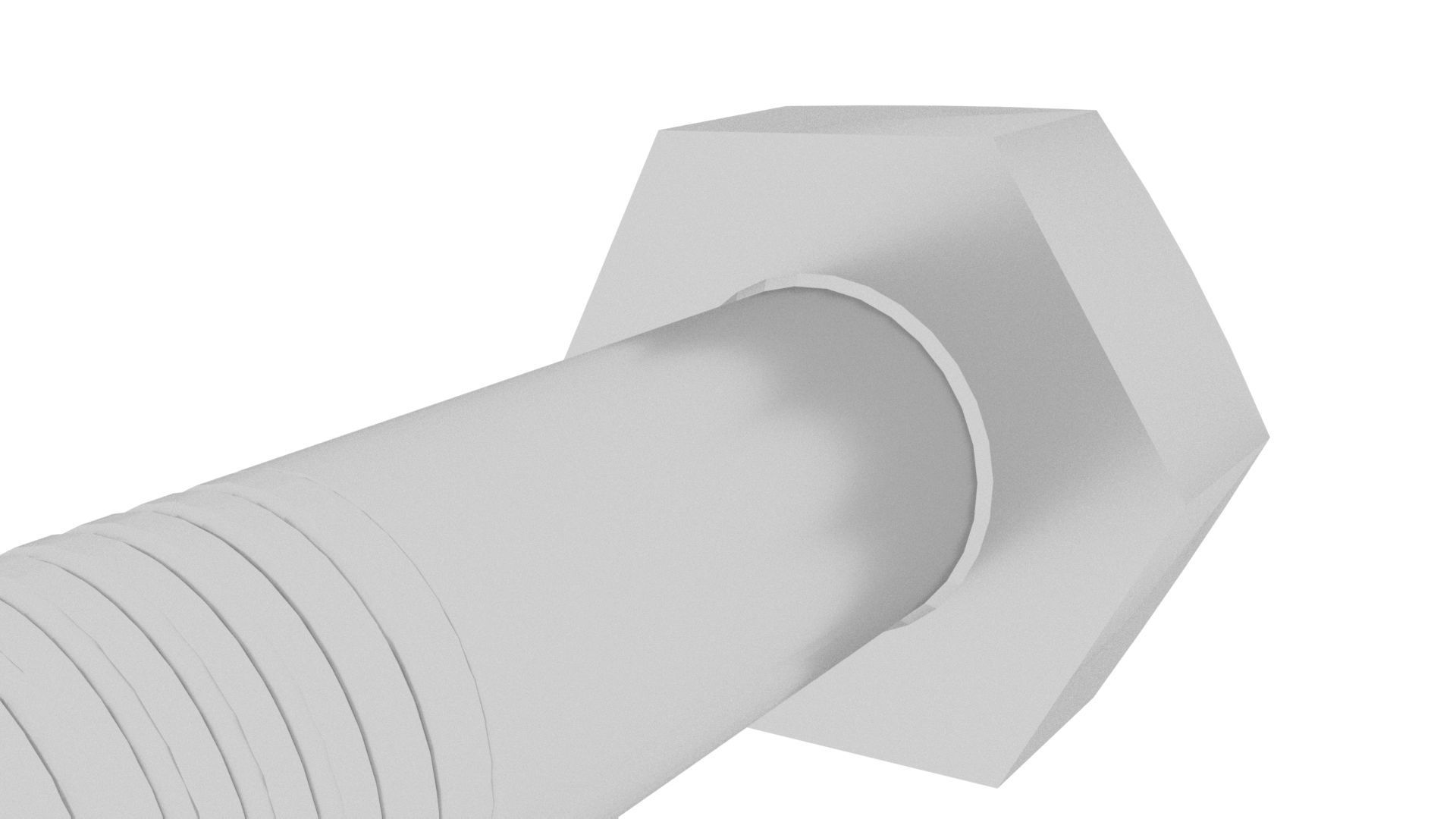 Hex Head and Nut Bolt 3D model | CGTrader