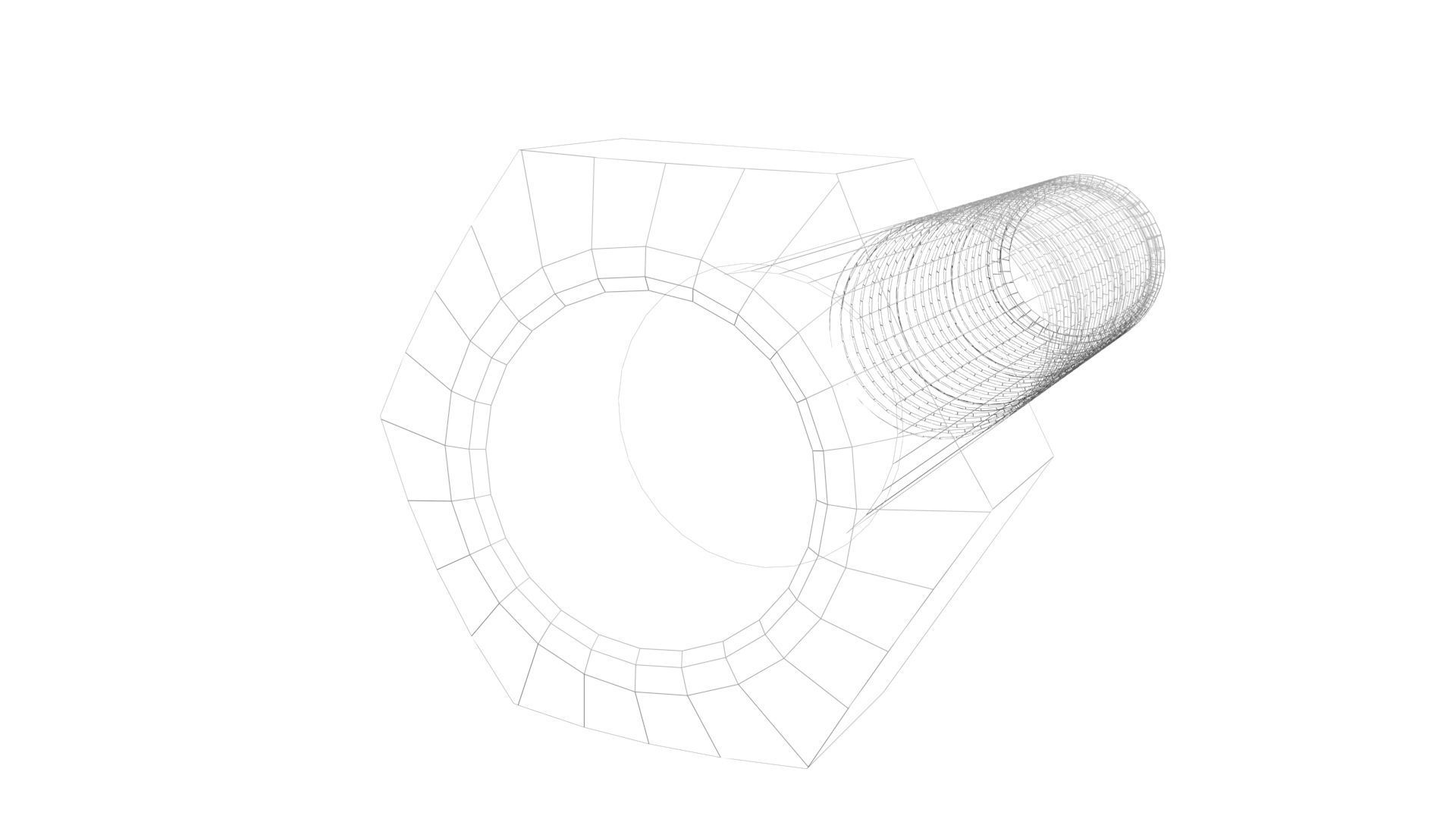 Hex Head and Nut Bolt 3D model | CGTrader