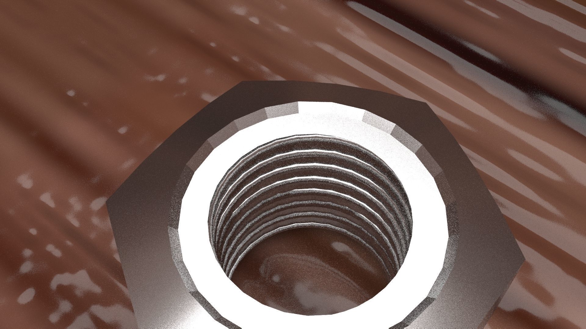 Hex Head and Nut Bolt 3D model | CGTrader