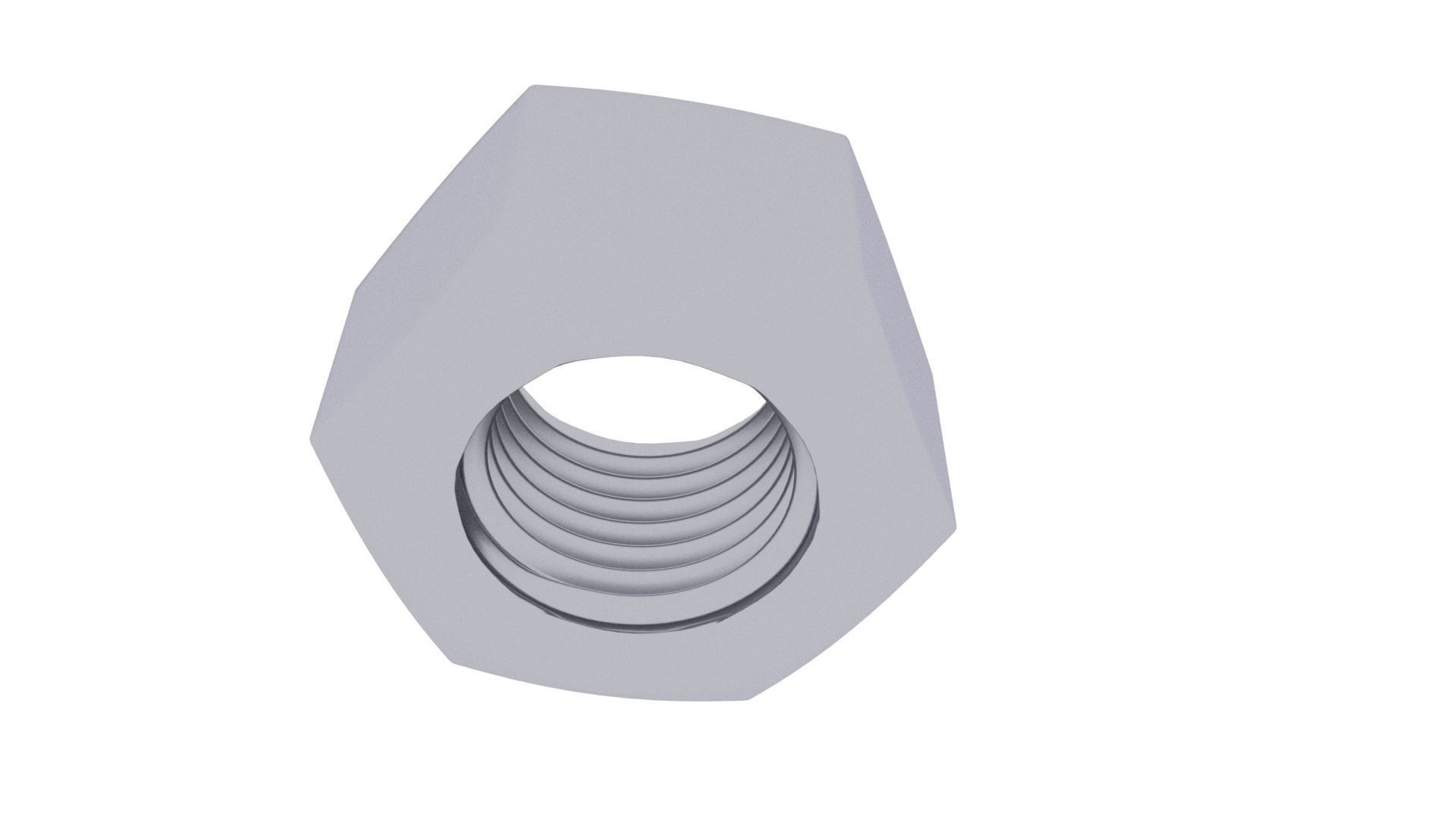 Hex Head and Bolt Nut 3D model | CGTrader