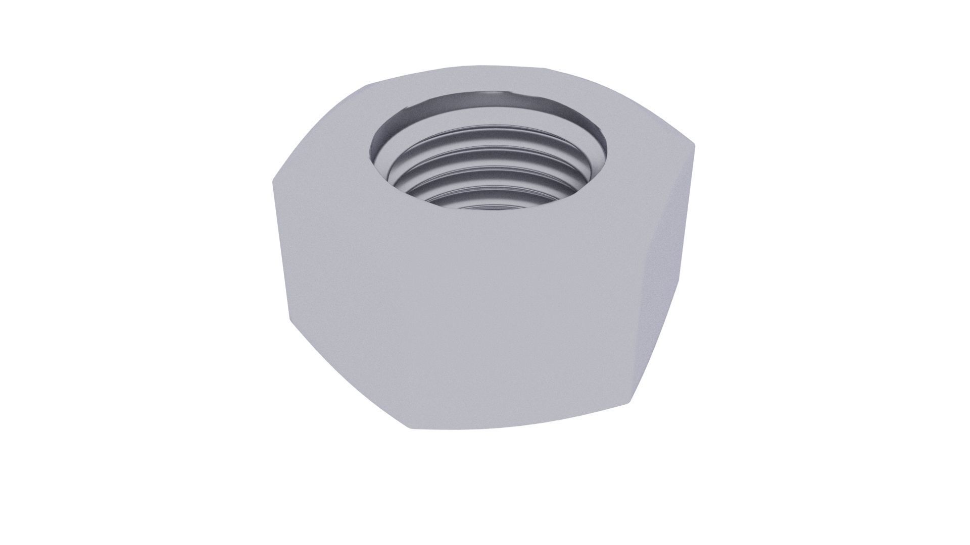 Hex Head and Bolt Nut 3D model | CGTrader