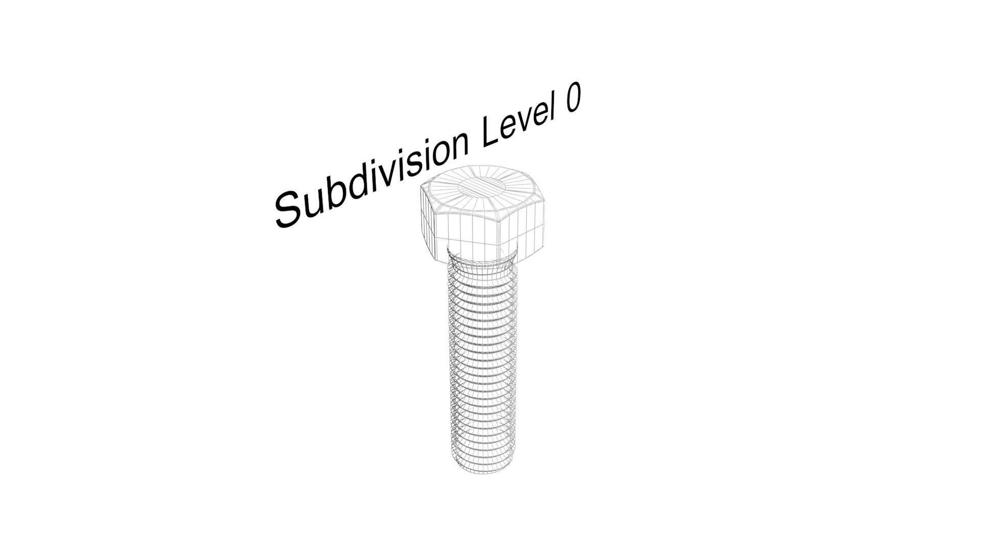 Hex Head and Bolt Nut 3D model | CGTrader