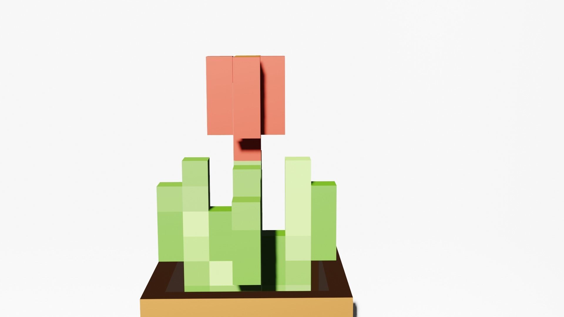 minecraft red tulip free VR / AR / low-poly 3D model | CGTrader