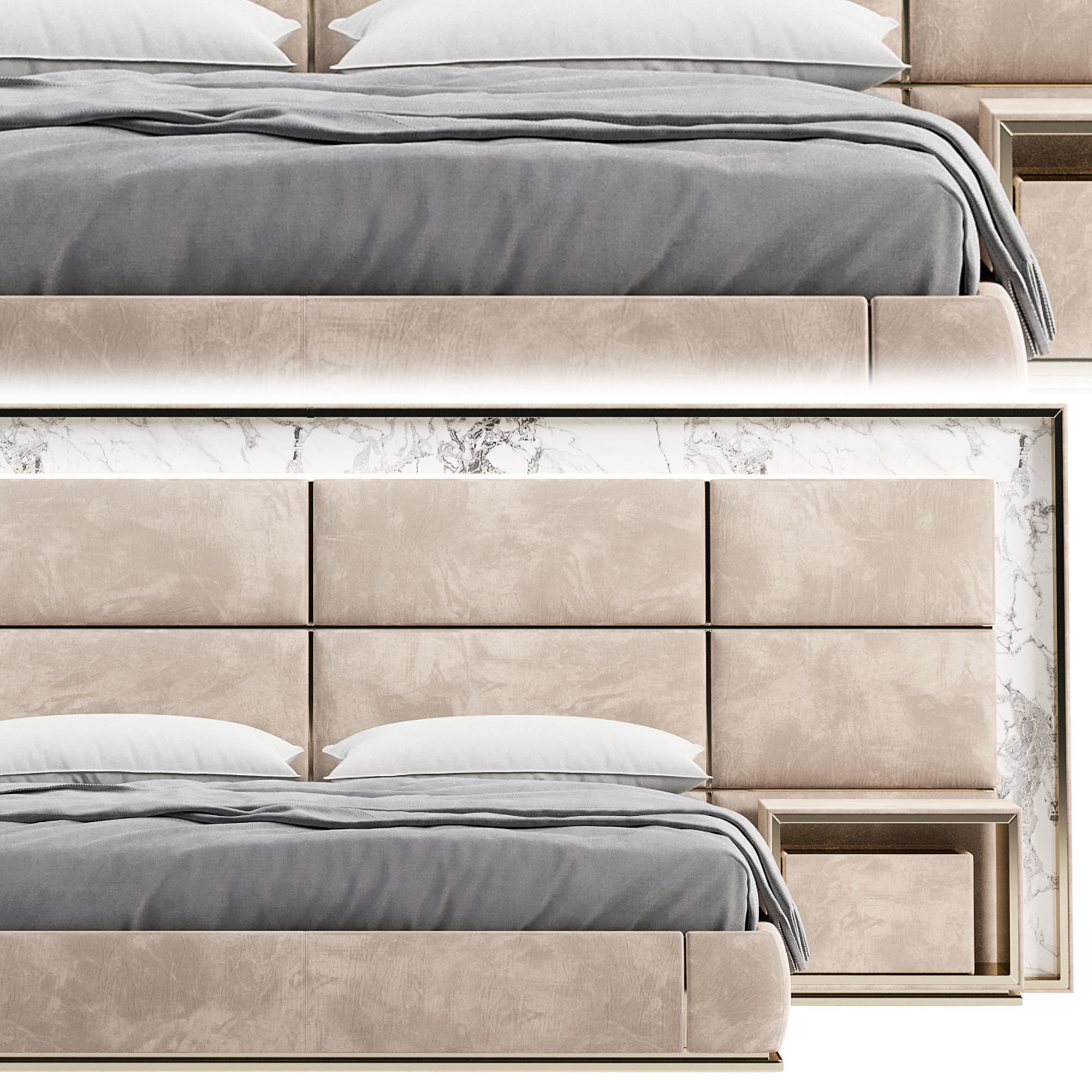 AUBADE BED By Visionnaire 3D model | CGTrader