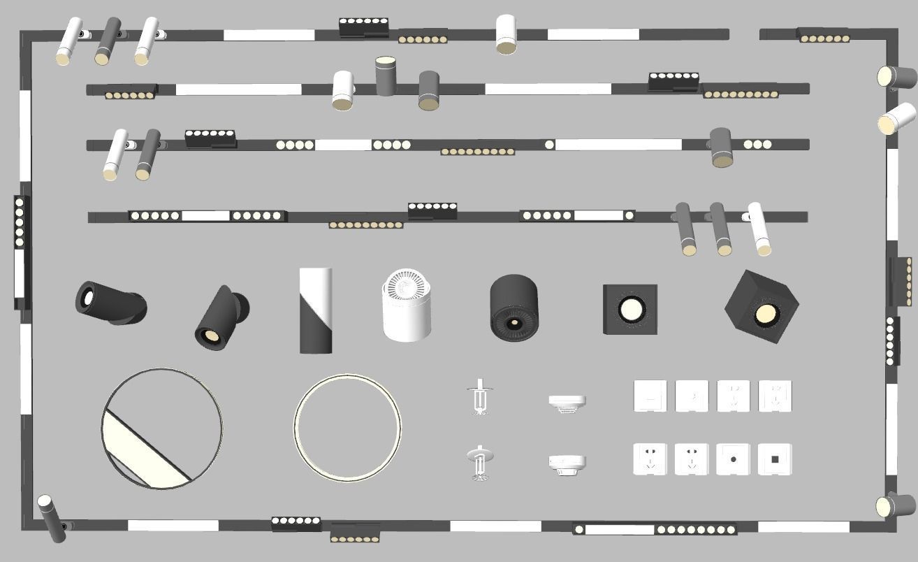 Sketchup Ceiling Lights free 3D model | CGTrader