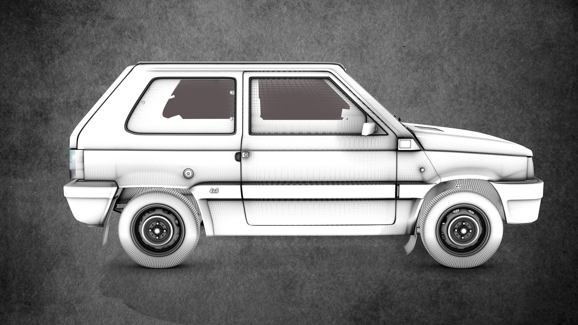3D model Fiat Panda 4x4 1986 VR / AR / low-poly | CGTrader