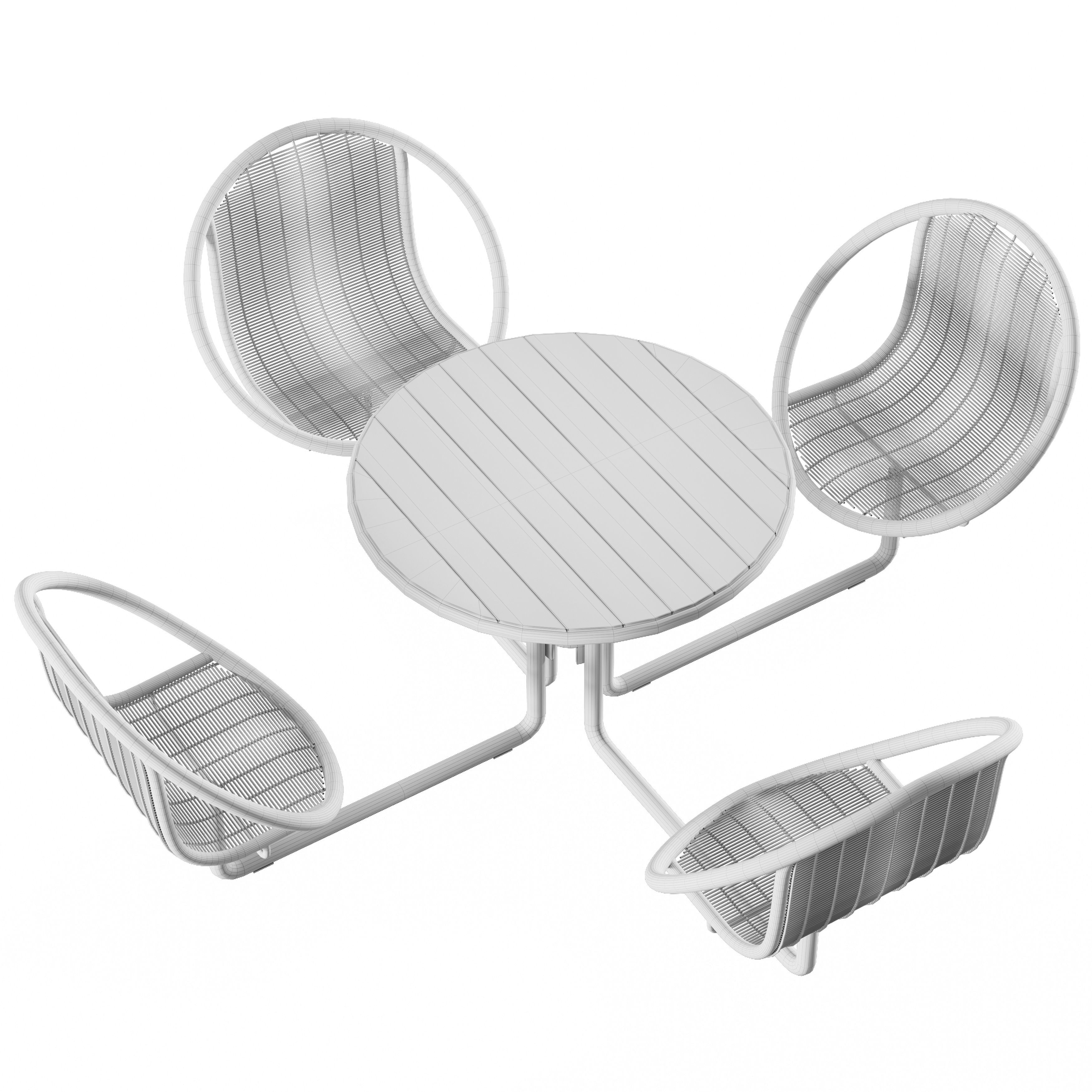 Carousel Picnic Table 3D model | CGTrader