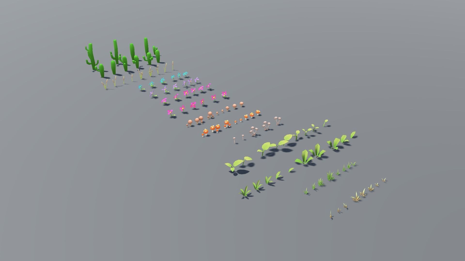 3D model Stylized Vegetation Pack - V1 VR / AR / low-poly | CGTrader