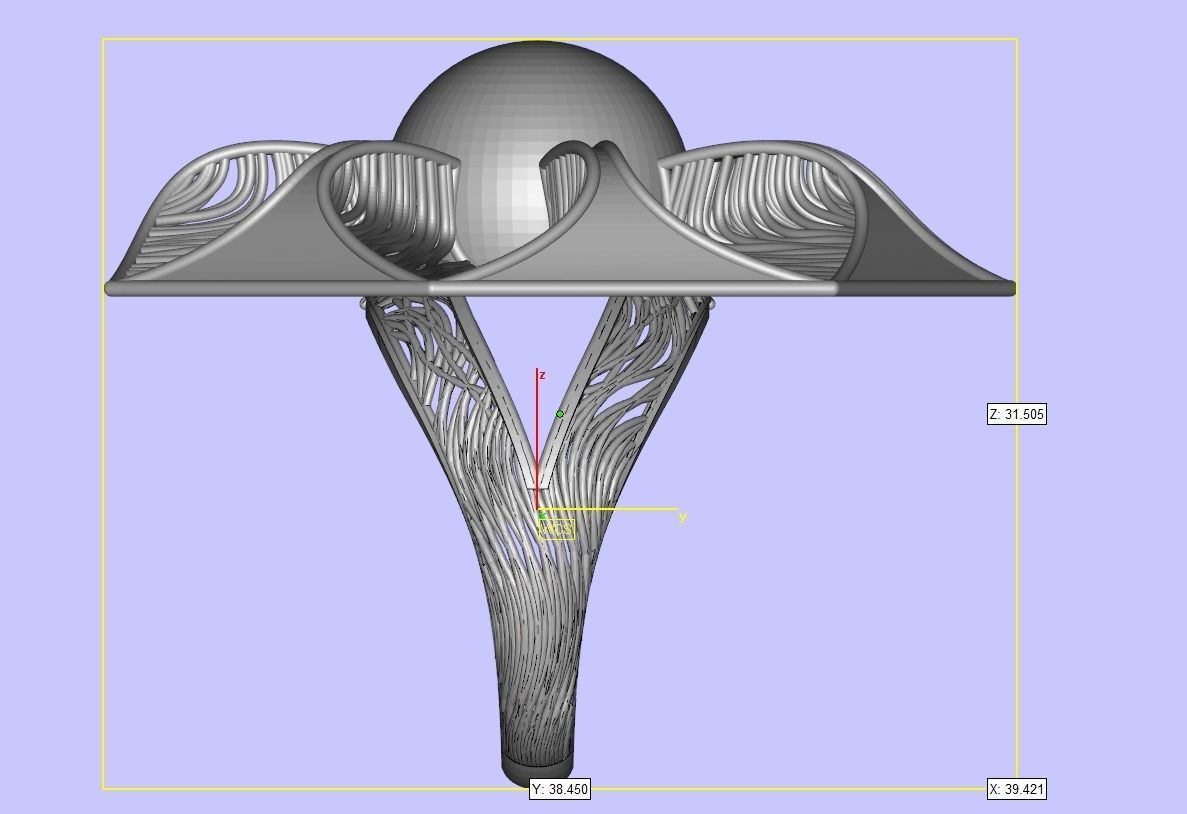 Roof of gold filigree model ring 3D model 3D printable | CGTrader