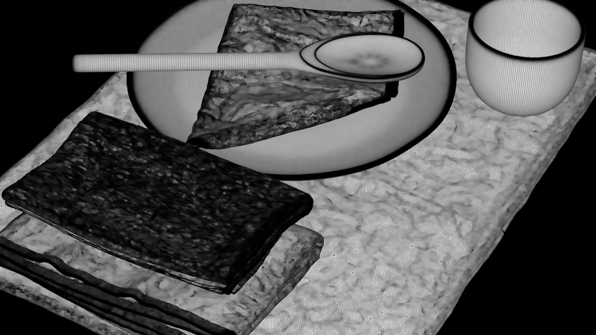 3D model 4K Textures Plates and with Napkin VR / AR / low-poly | CGTrader