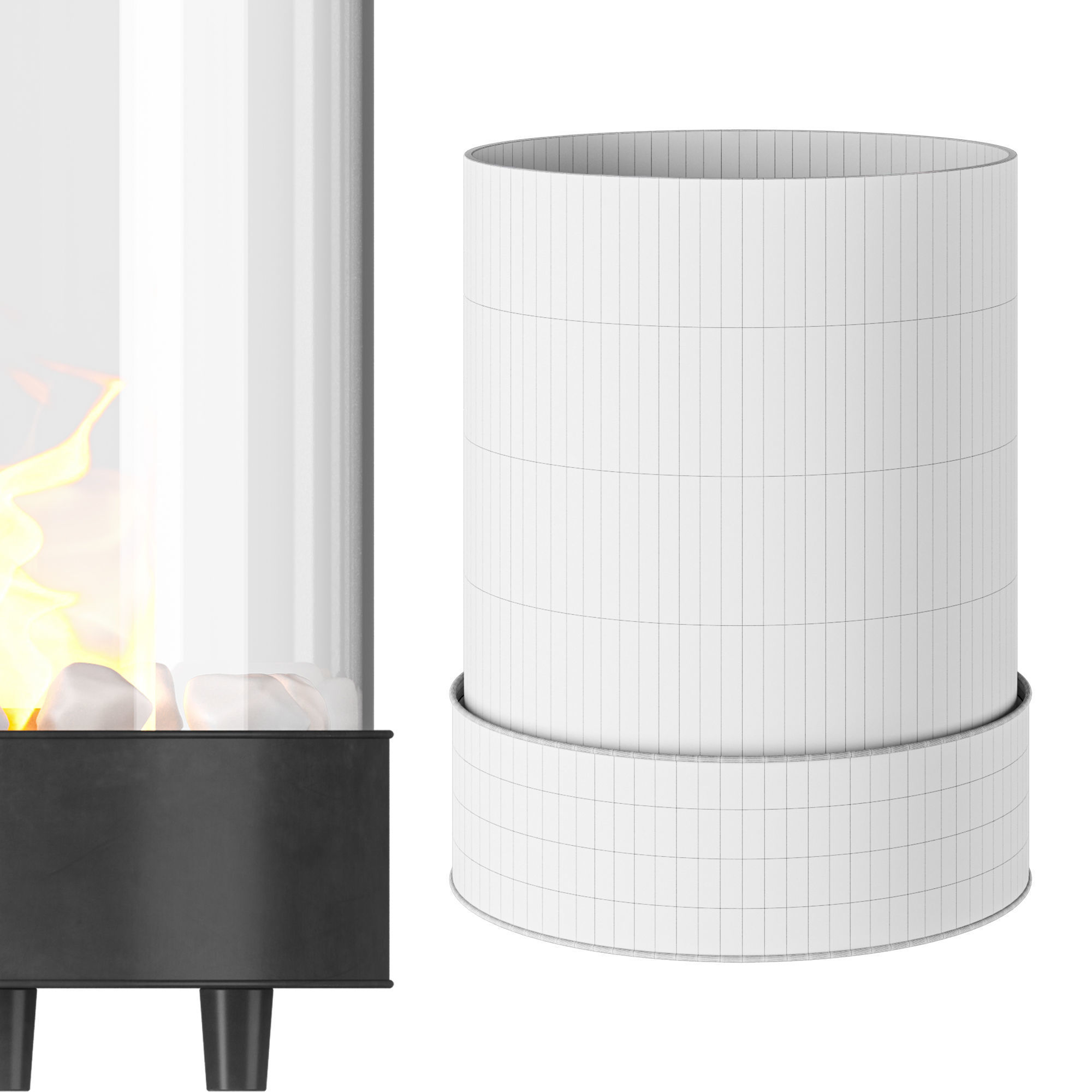 Planika CHANTICO GLASSFIRE - Fireplace 3D model | CGTrader