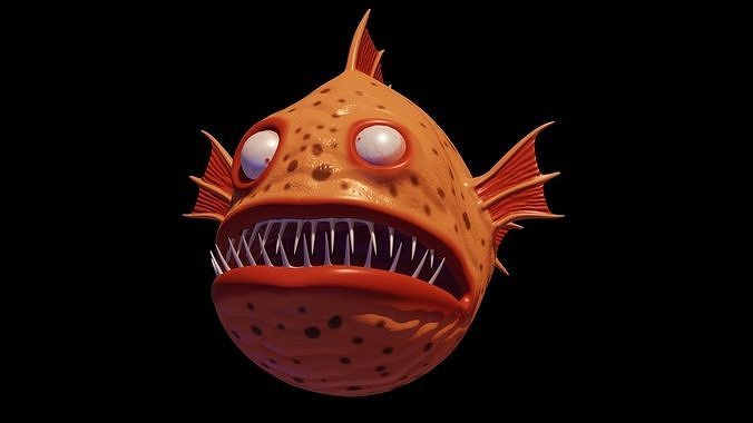 3D model creepy fish VR / AR / low-poly | CGTrader