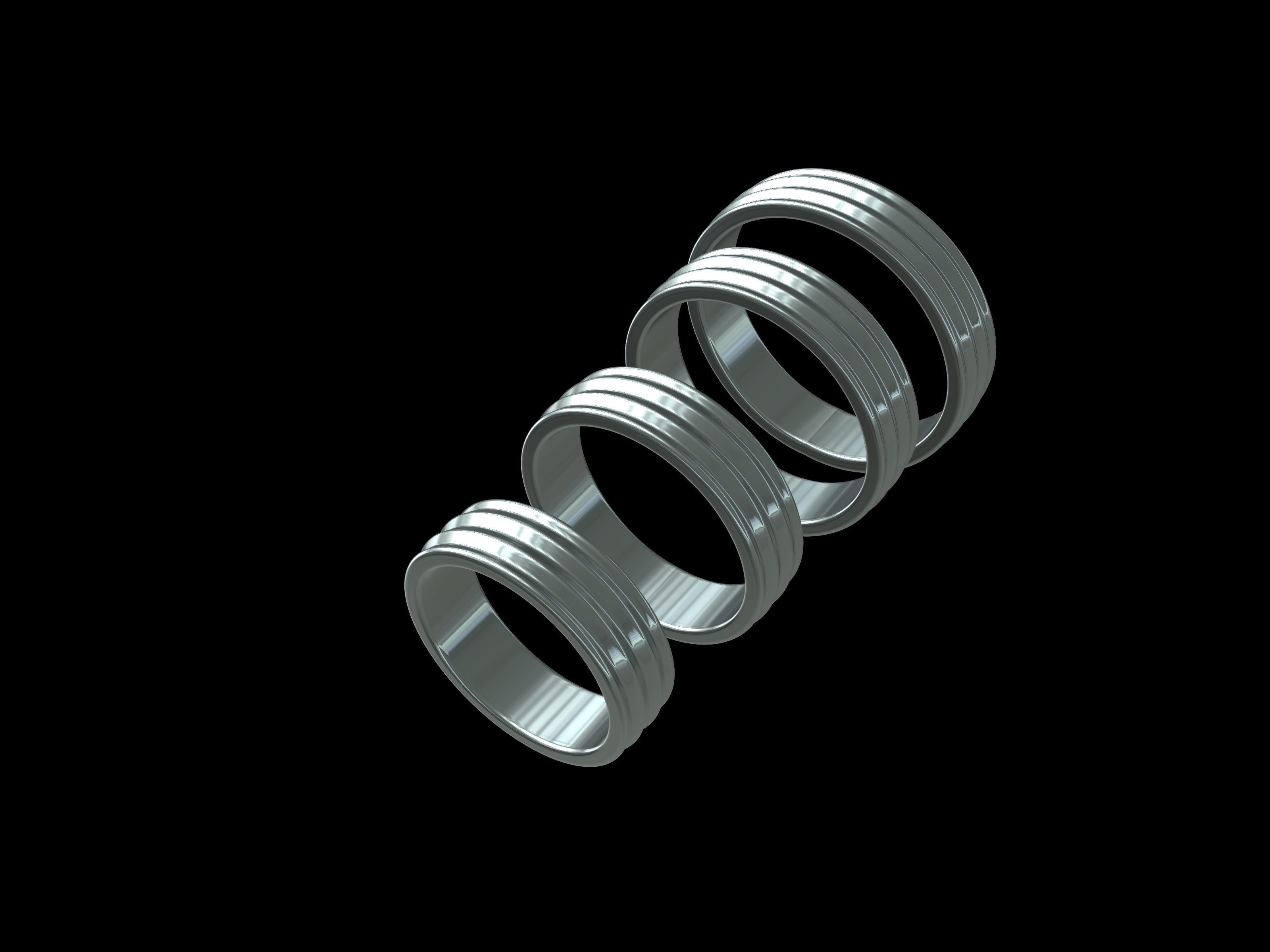 20 wedding ring 5555 stl verified 3D model 3D printable | CGTrader