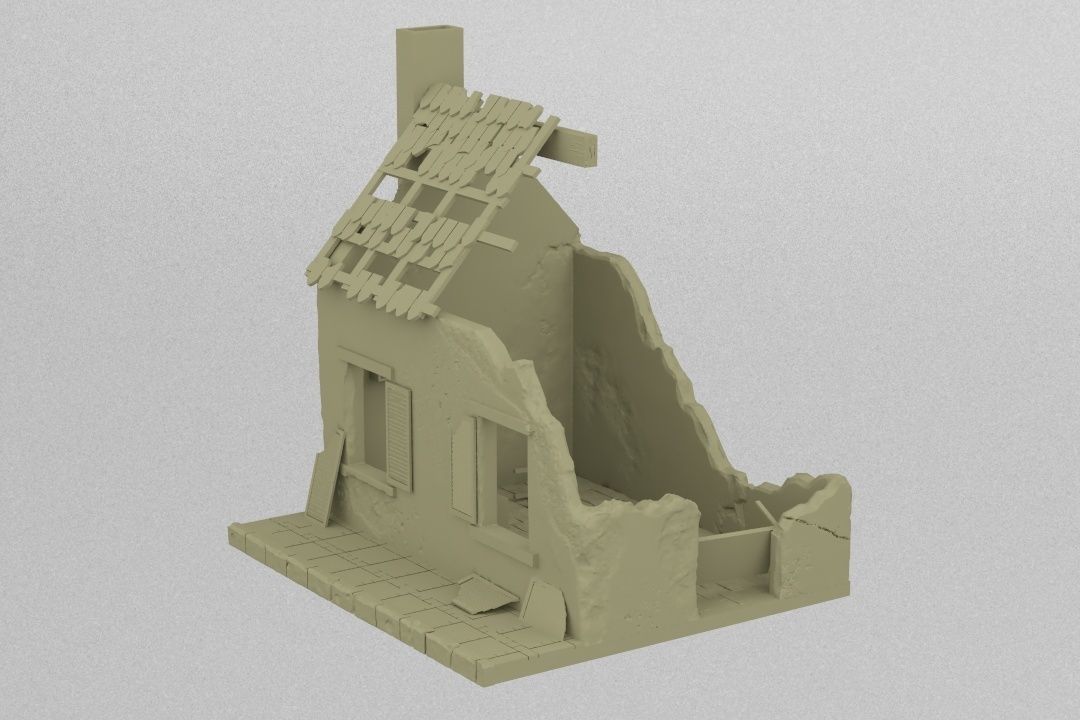 Destroyed house 3D model 3D printable | CGTrader