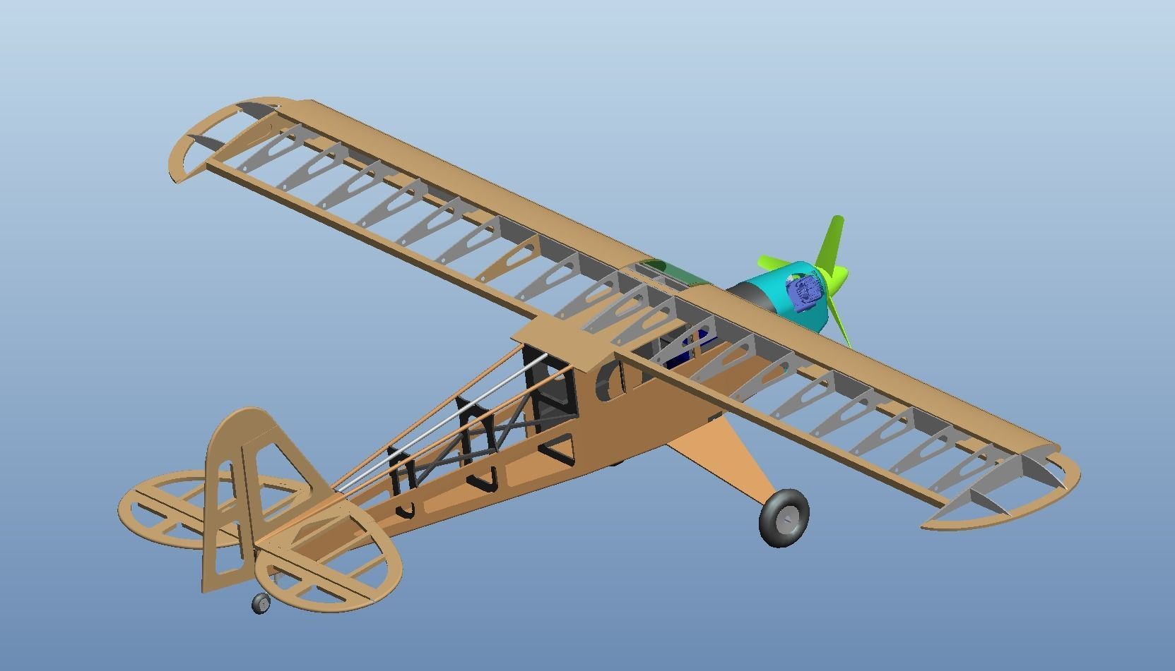 RC fixed-wing model aircraft 3D model | CGTrader