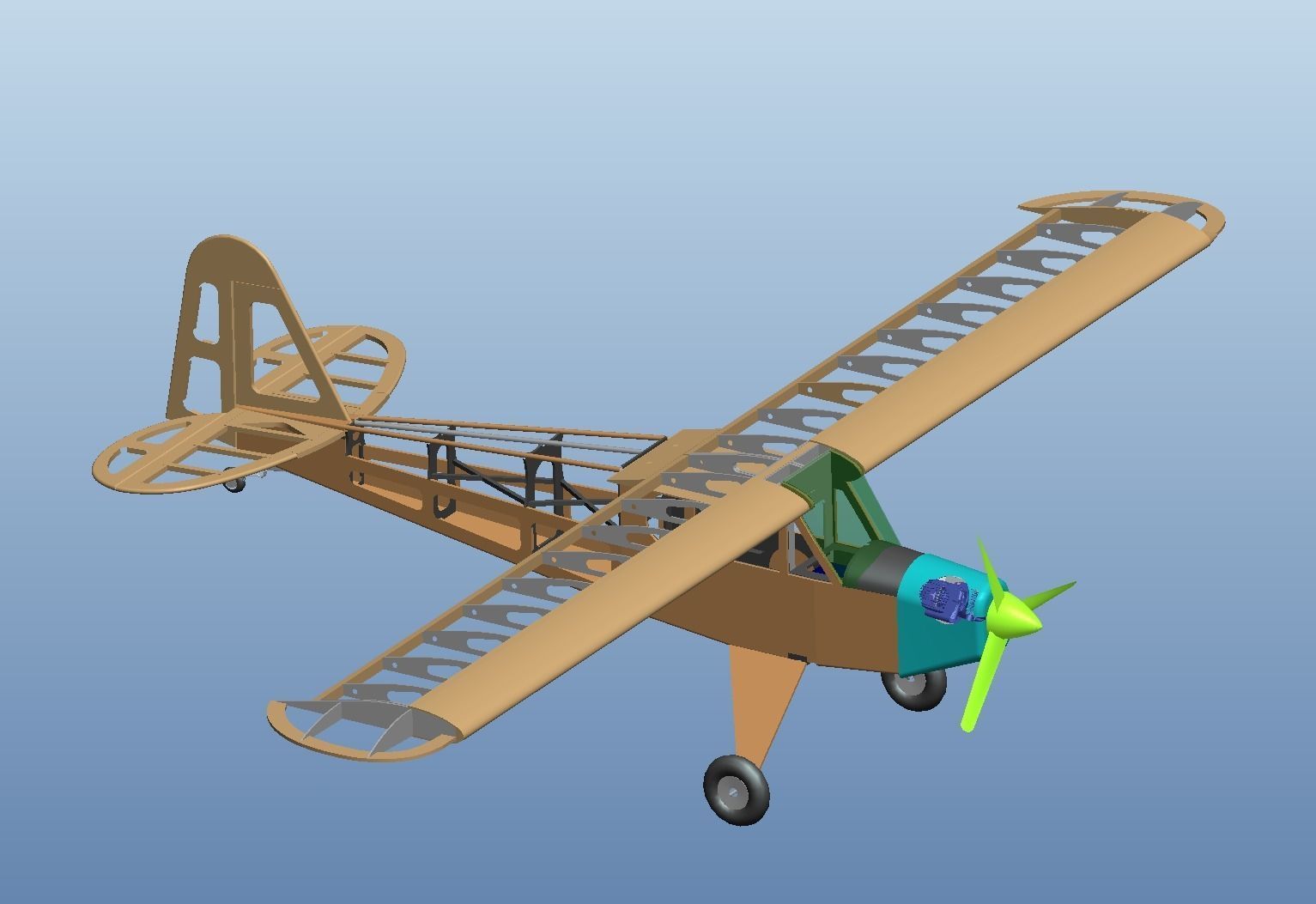 RC fixed-wing model aircraft 3D model | CGTrader