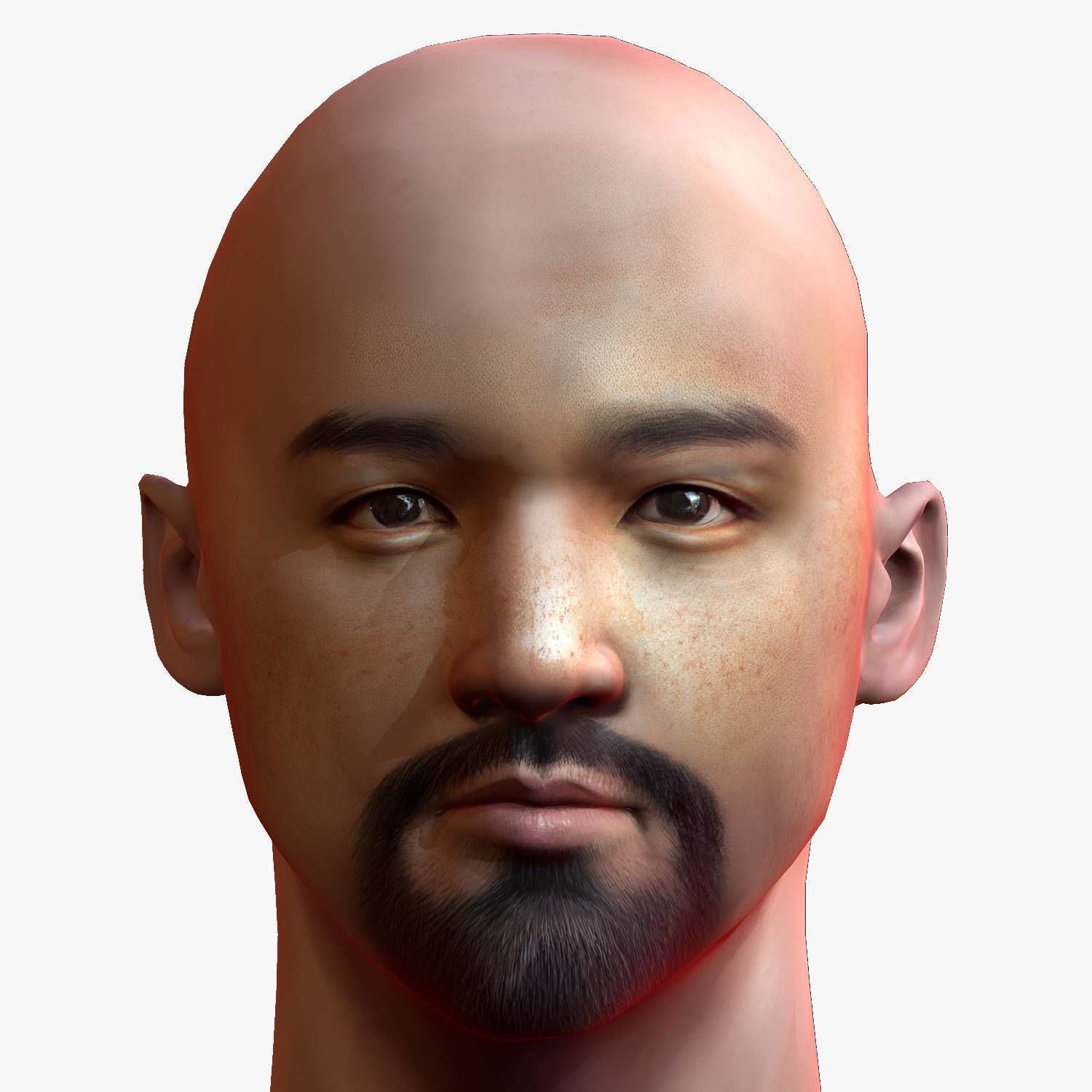 3D model Male head Asian male head PBR Realistic Perfect Head Low-poly ...